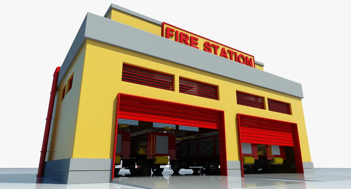 Fire Station Building Symbol - FlippedNormals