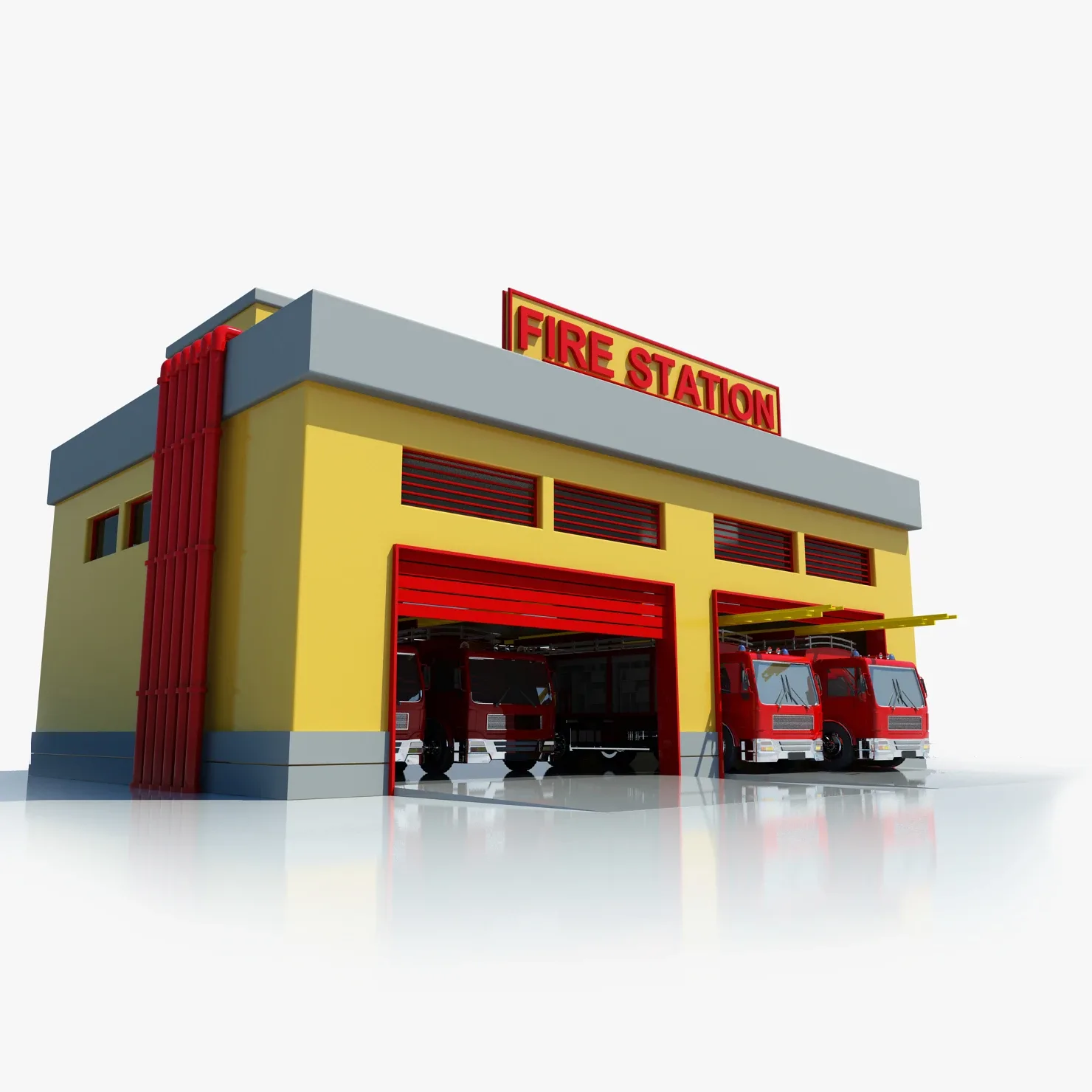 Fire Station Building Symbol - FlippedNormals