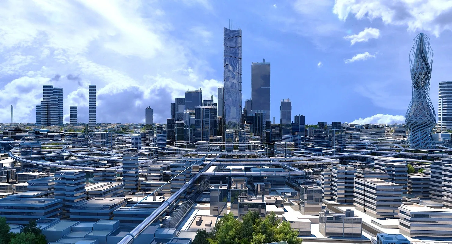 Future City HD 2019 V 2 3D model - FlippedNormals
