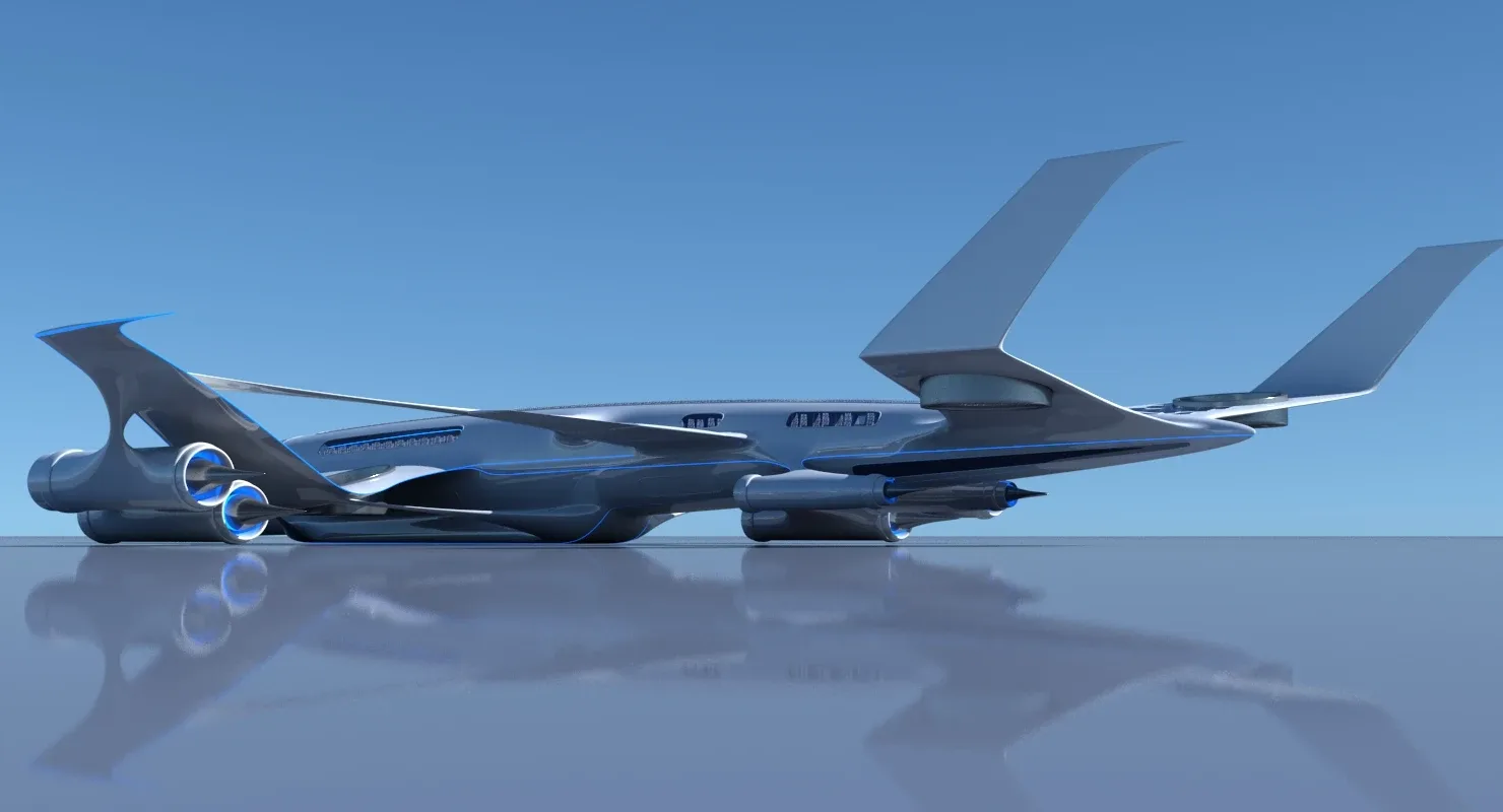 3D Future Jet - FlippedNormals