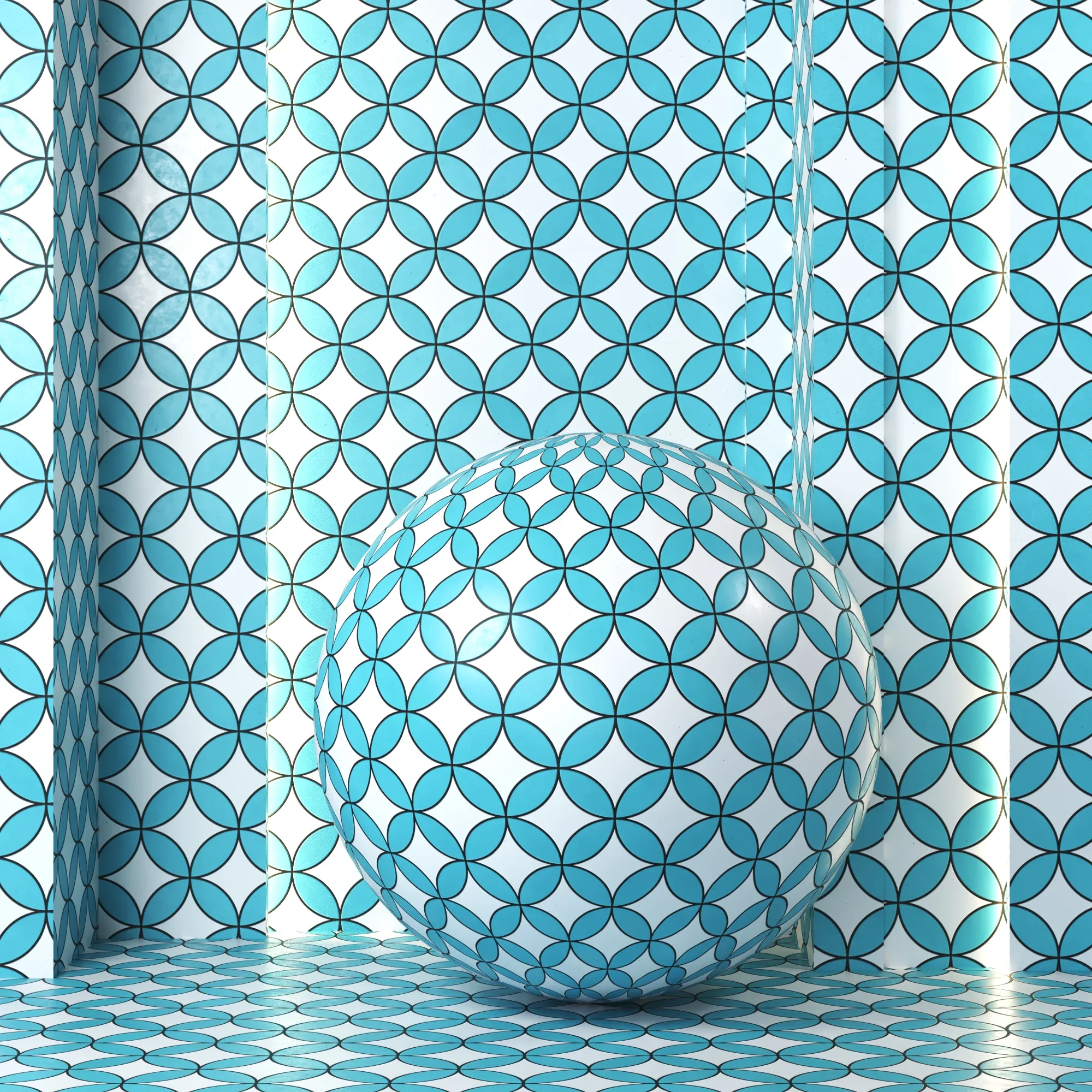 (4k)(5color)Ceramic tile set 05(seamless - FlippedNormals