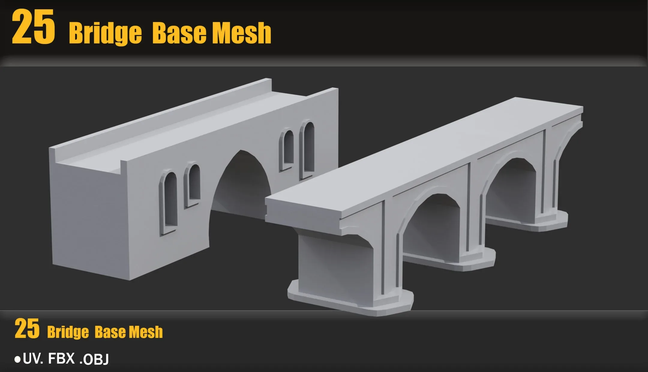 25 Bridge Base Mesh - FlippedNormals