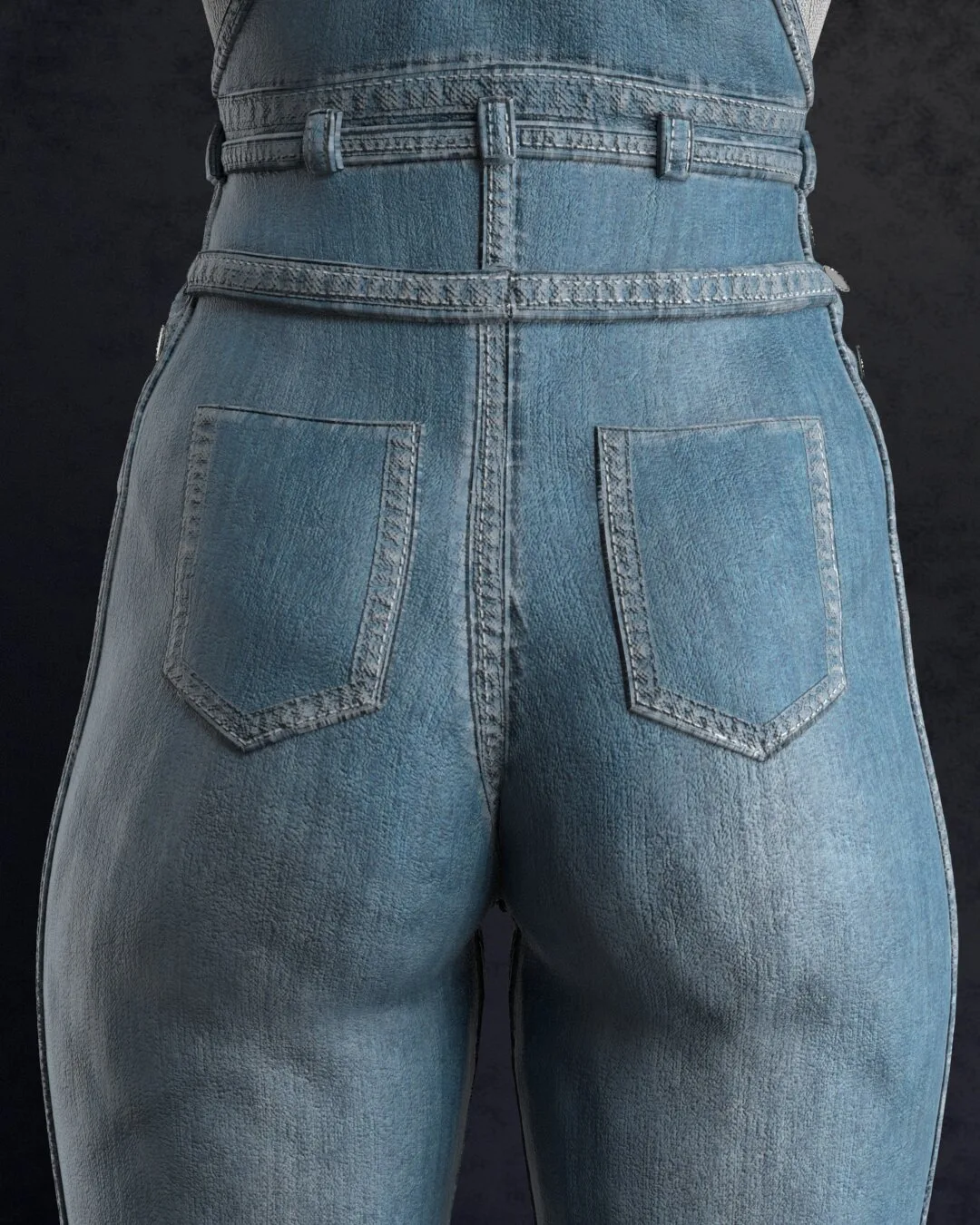 Female denim overall (Marvelous - FlippedNormals