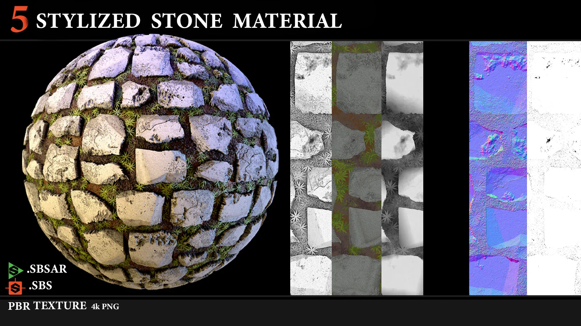 5 Stylized Stone Material - FlippedNormals