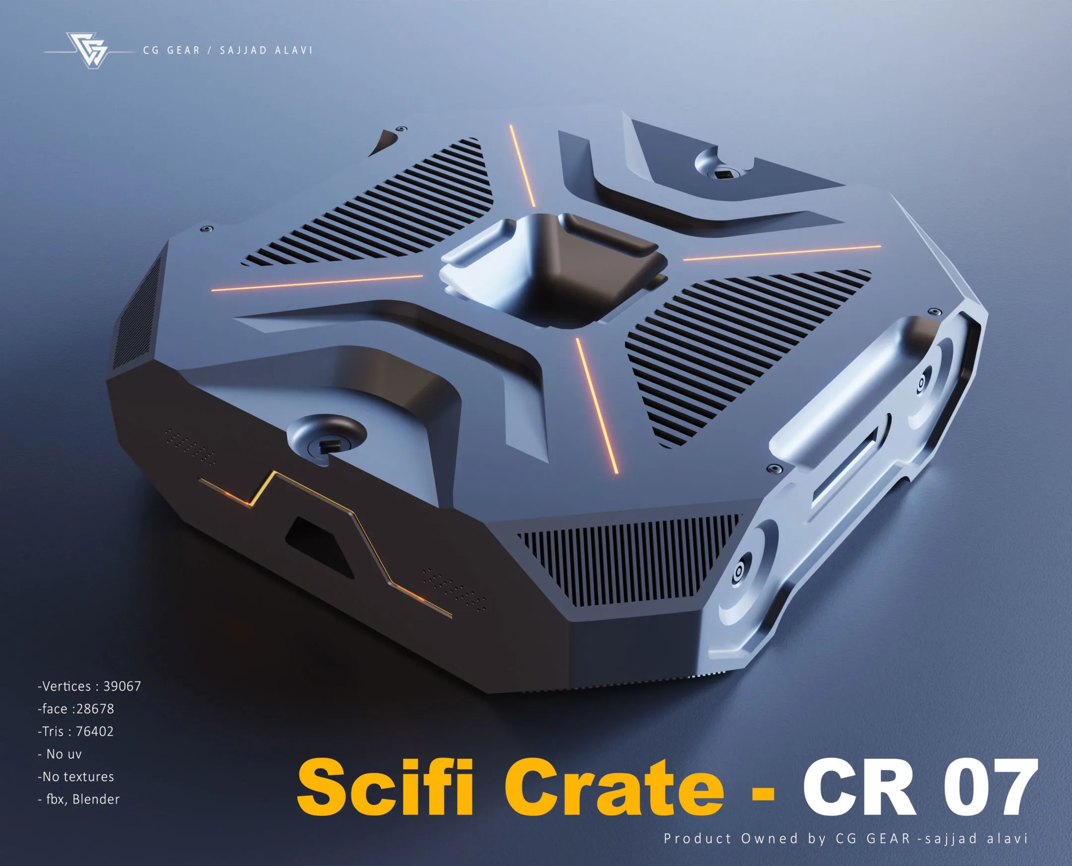 sci fi crate - FlippedNormals