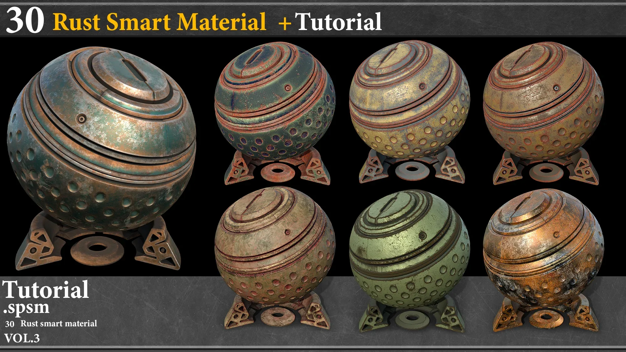 30 Rust Smart Material Vol.3 + - FlippedNormals