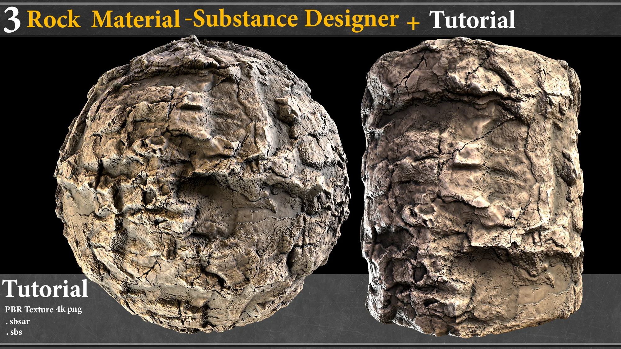 3 Rock Material - Substance Designer+ - FlippedNormals