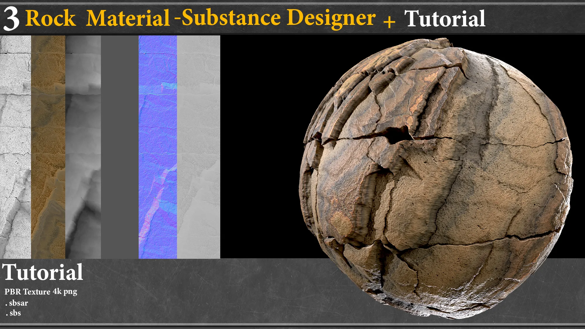3 Rock Material - Substance Designer+ - FlippedNormals