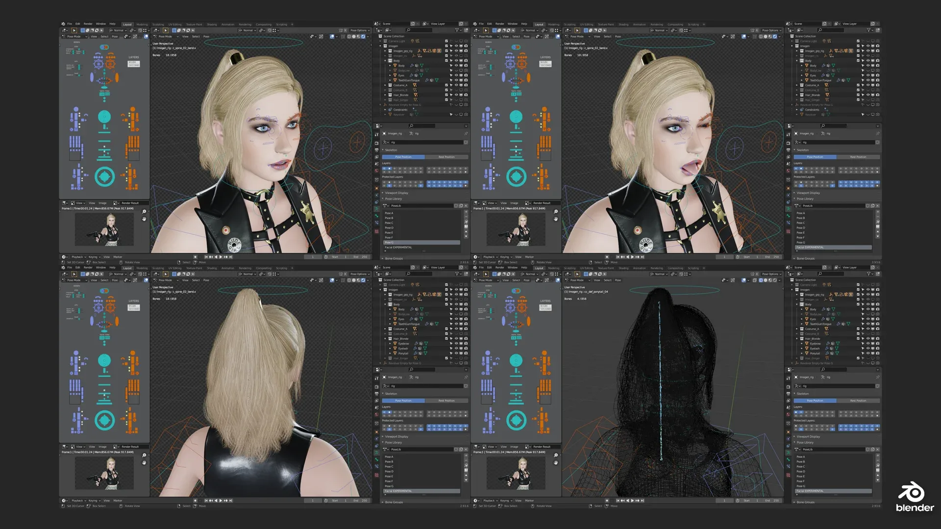 Imogen - Rigged Female Character - FlippedNormals