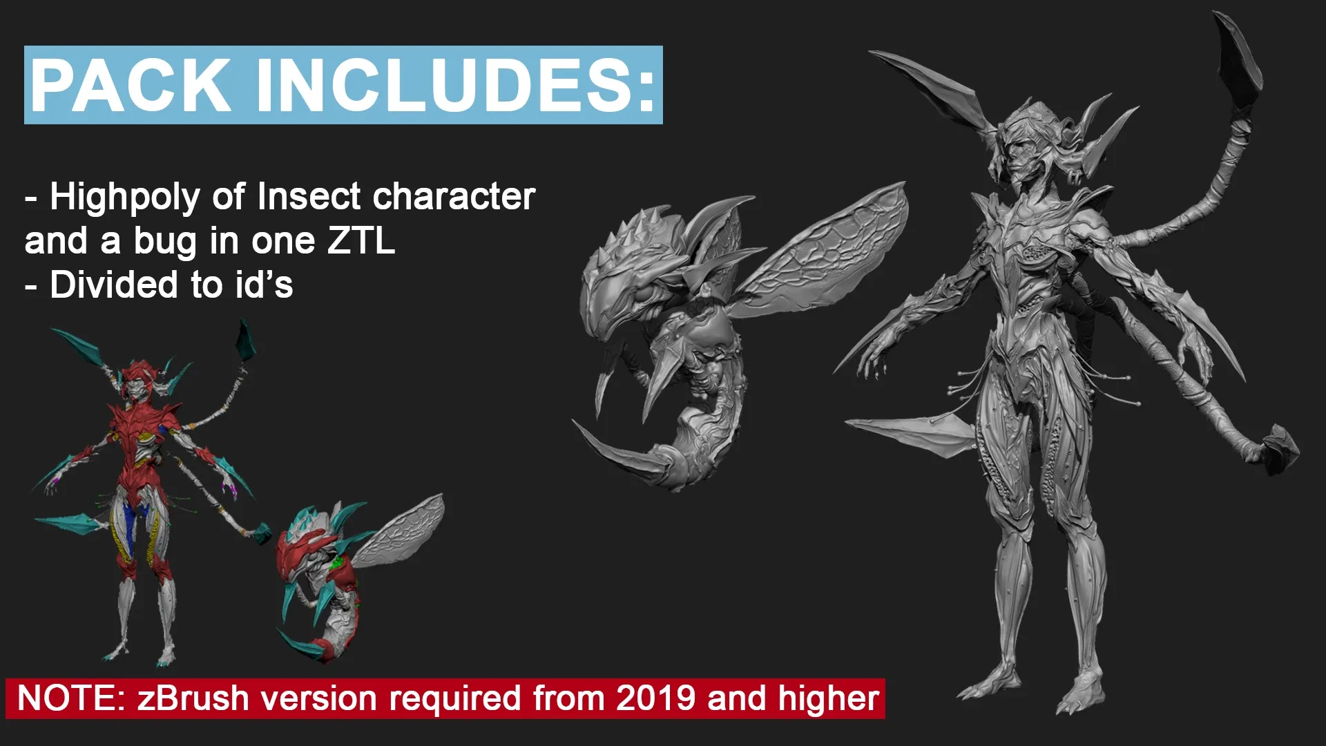 [HIGHPOLY] FULL Insect Character - FlippedNormals