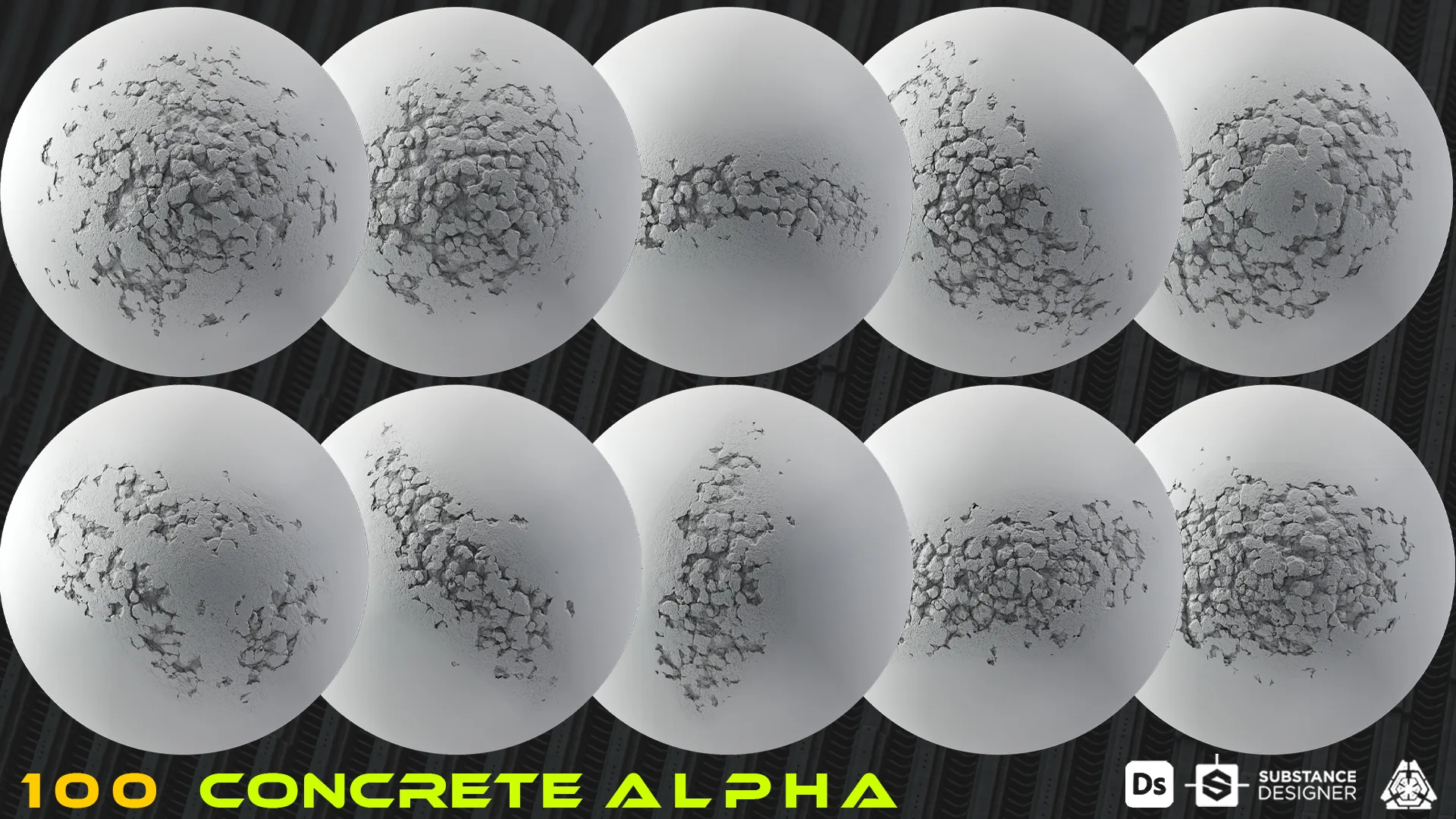 100 Concrete Alpha - FlippedNormals