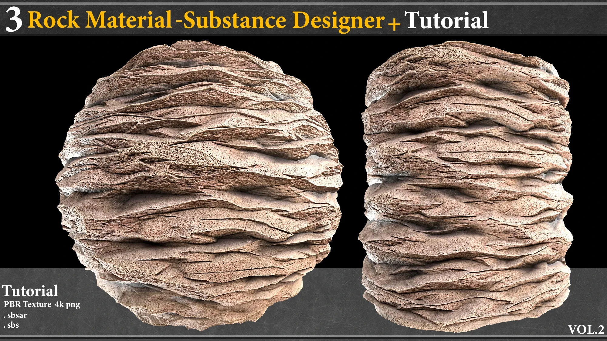 3 Rock Material - Substance Designer+ - FlippedNormals