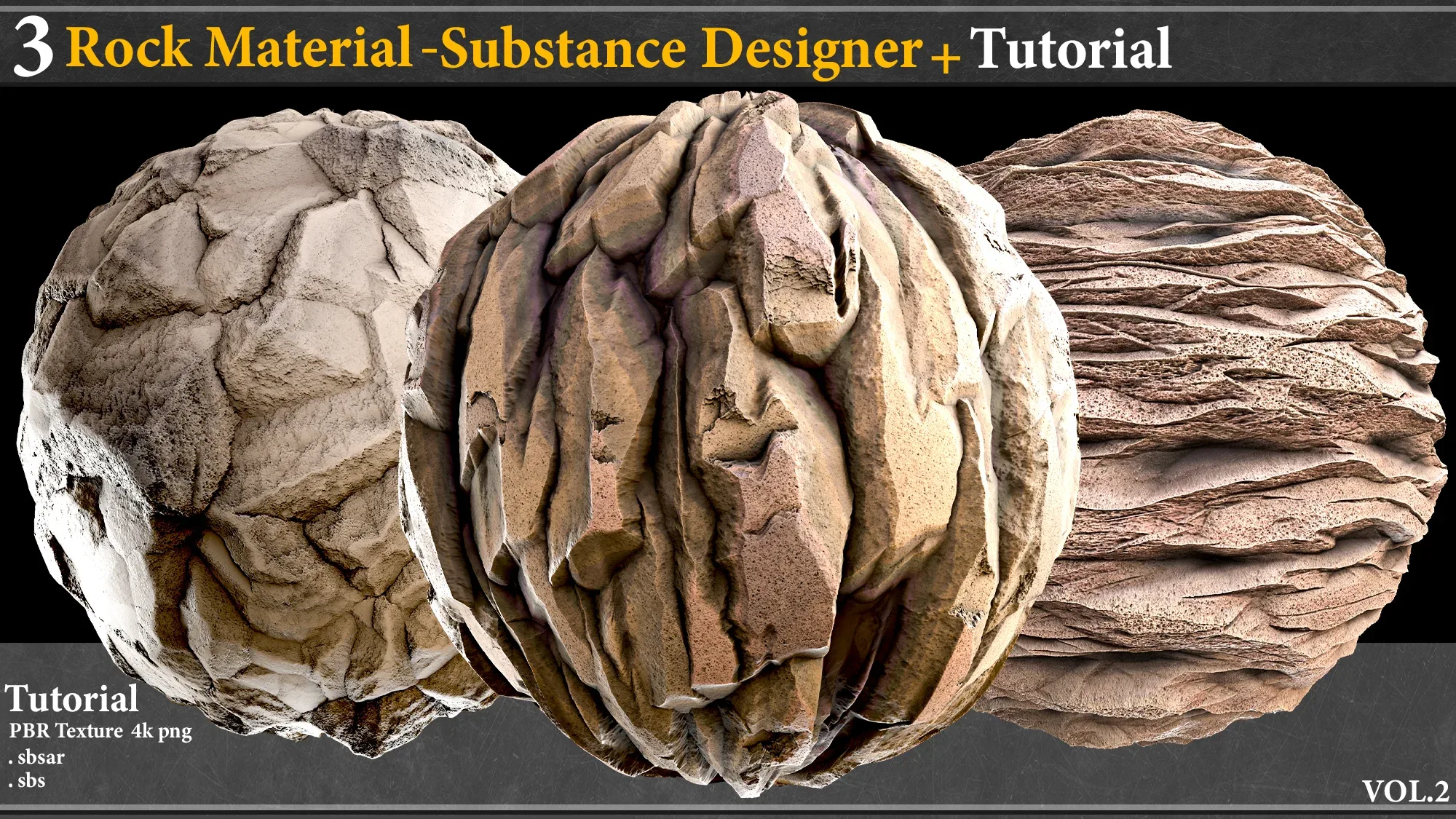 3 Rock Material - Substance Designer+ - FlippedNormals