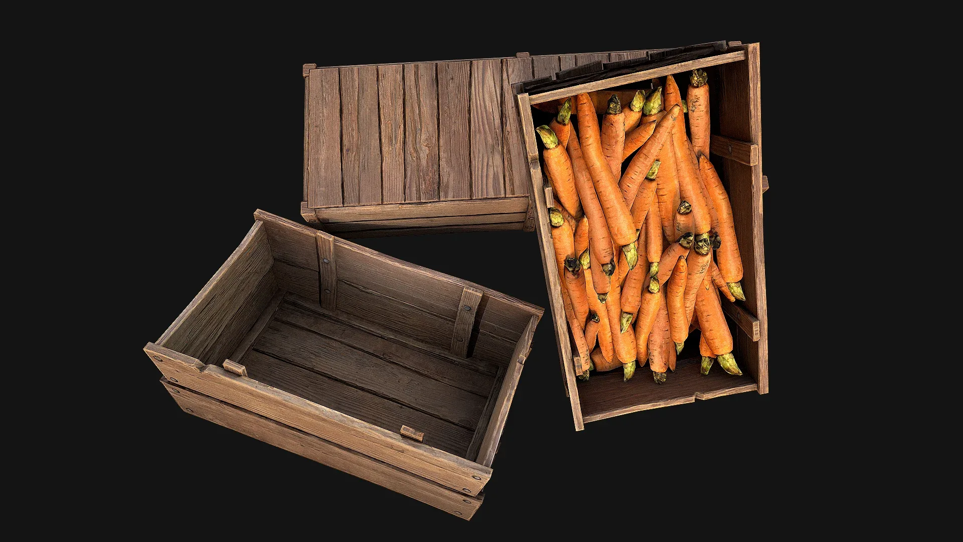 Carrots Box Crate Stand - FlippedNormals