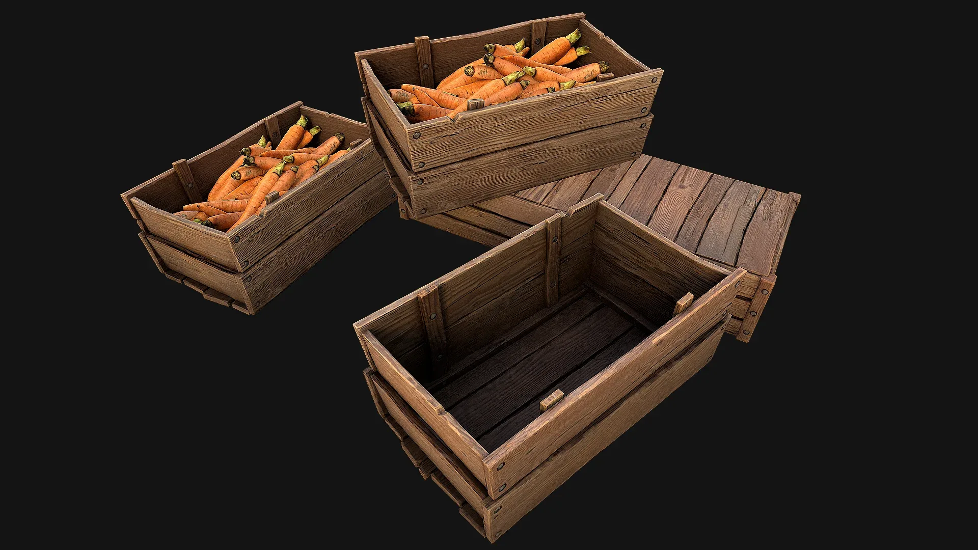 Carrots Box Crate Stand - FlippedNormals