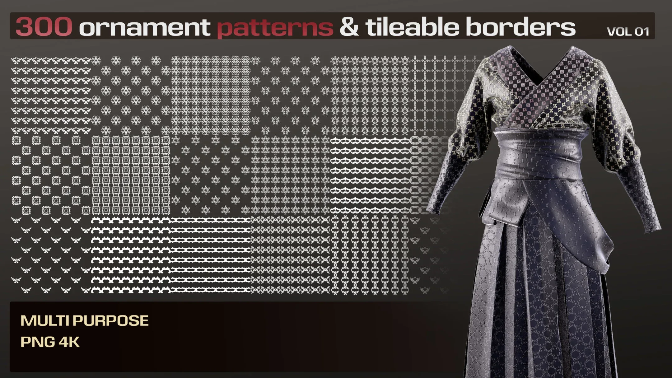 300 ornamental patterns & tileable - FlippedNormals