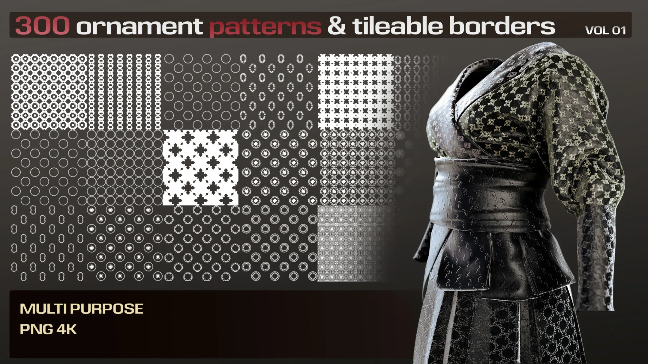 300 ornamental patterns & tileable - FlippedNormals