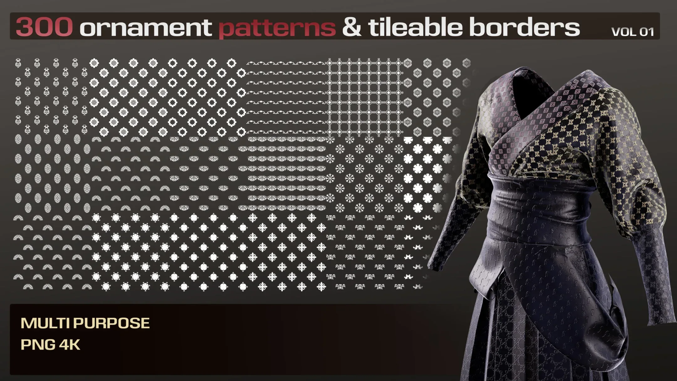 300 ornamental patterns & tileable - FlippedNormals