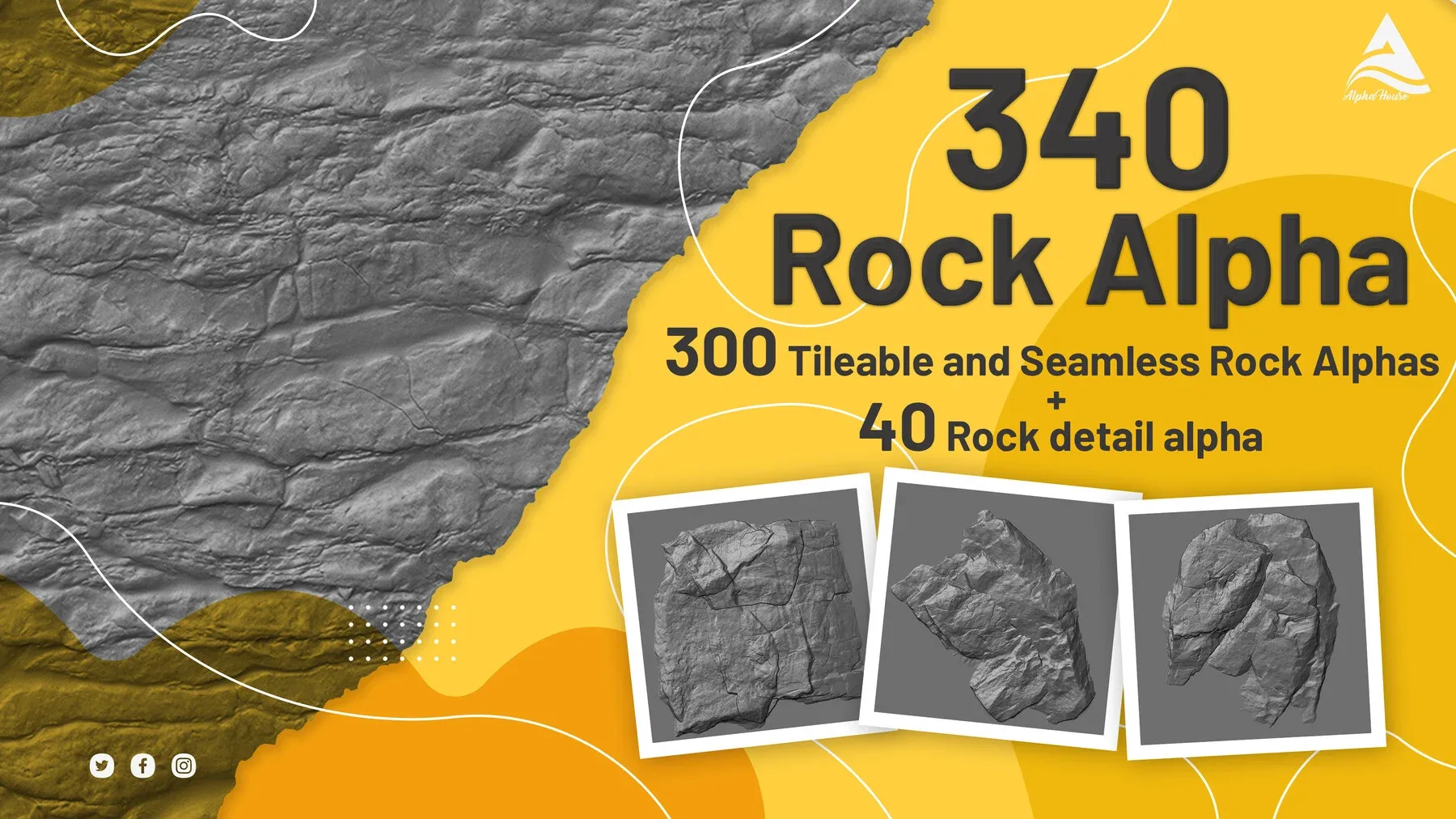 300 Tileable and Seamless Rock - FlippedNormals