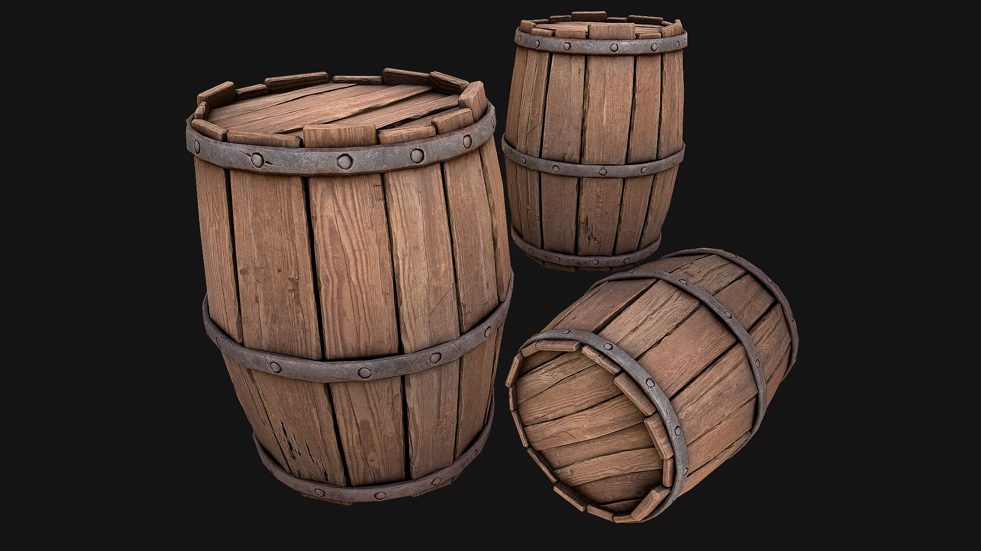 Medieval Wooden Barrel - FlippedNormals Medieval Wooden Barrel - FlippedNormals