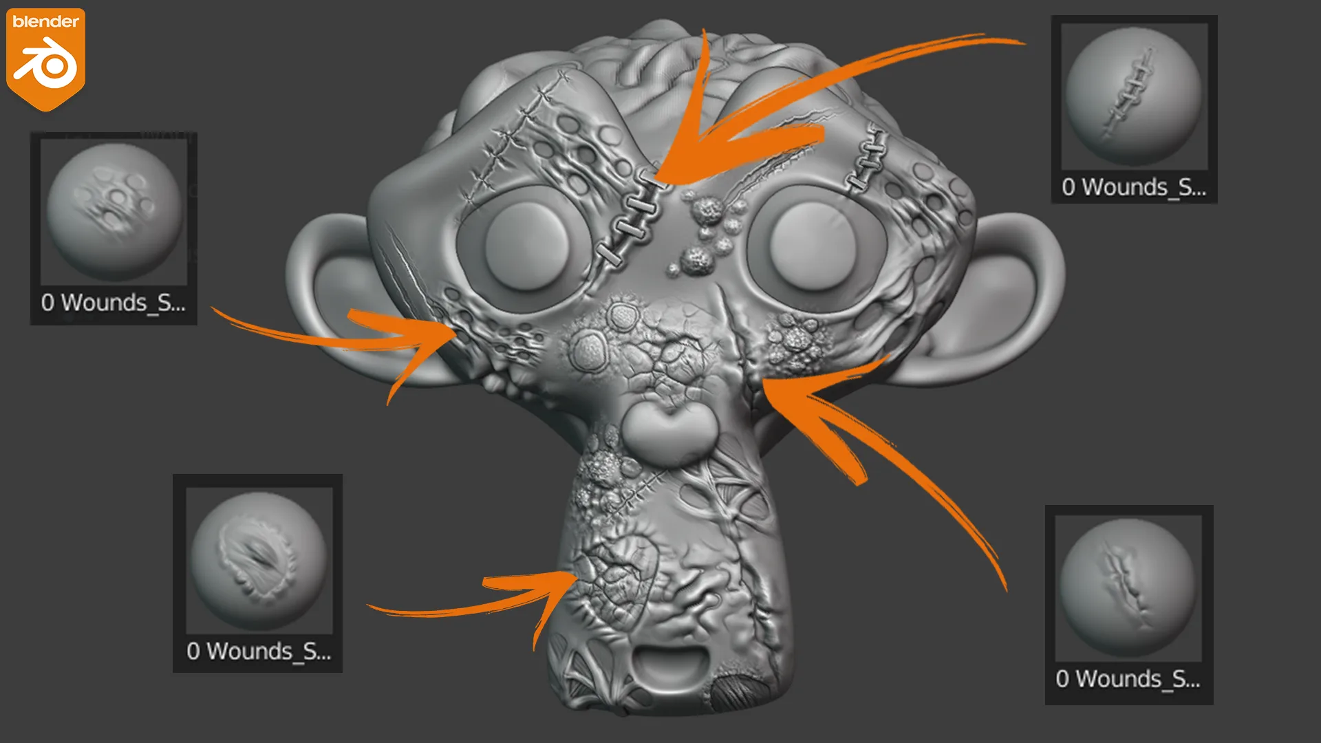 Wounds And Scars Brushes For Blender - FlippedNormals