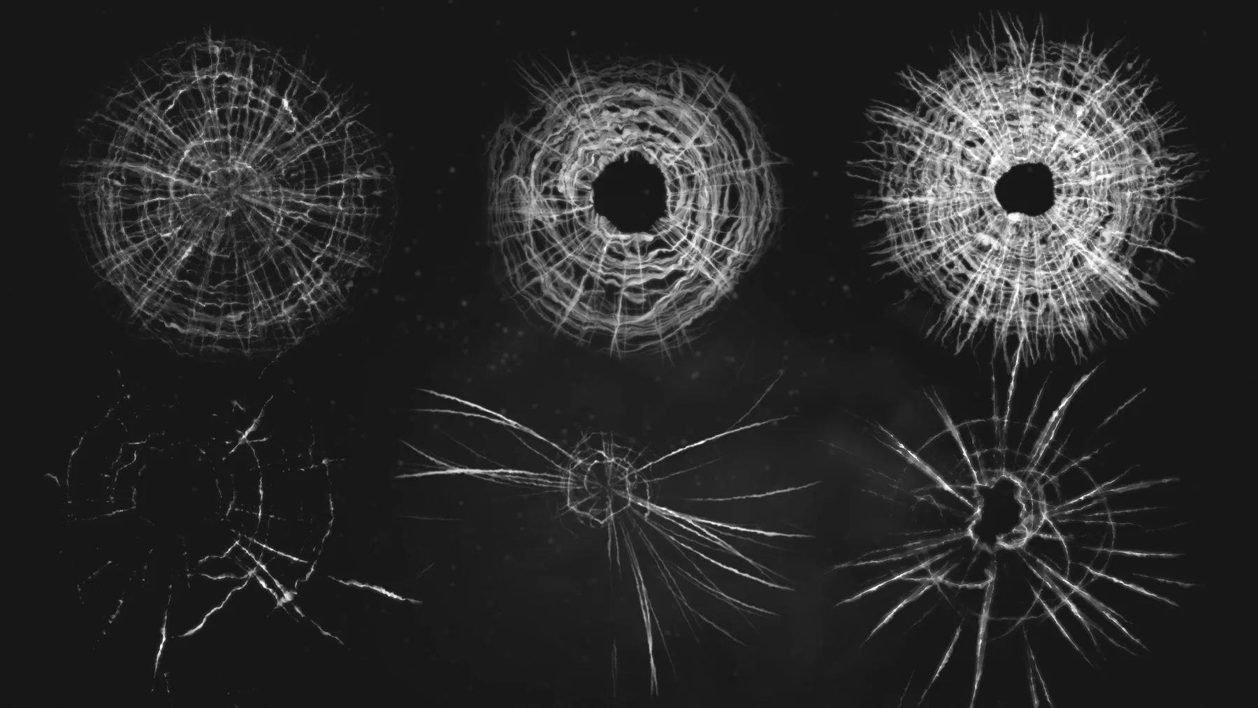 20 Broken/Crack Glass Alpha Set - FlippedNormals