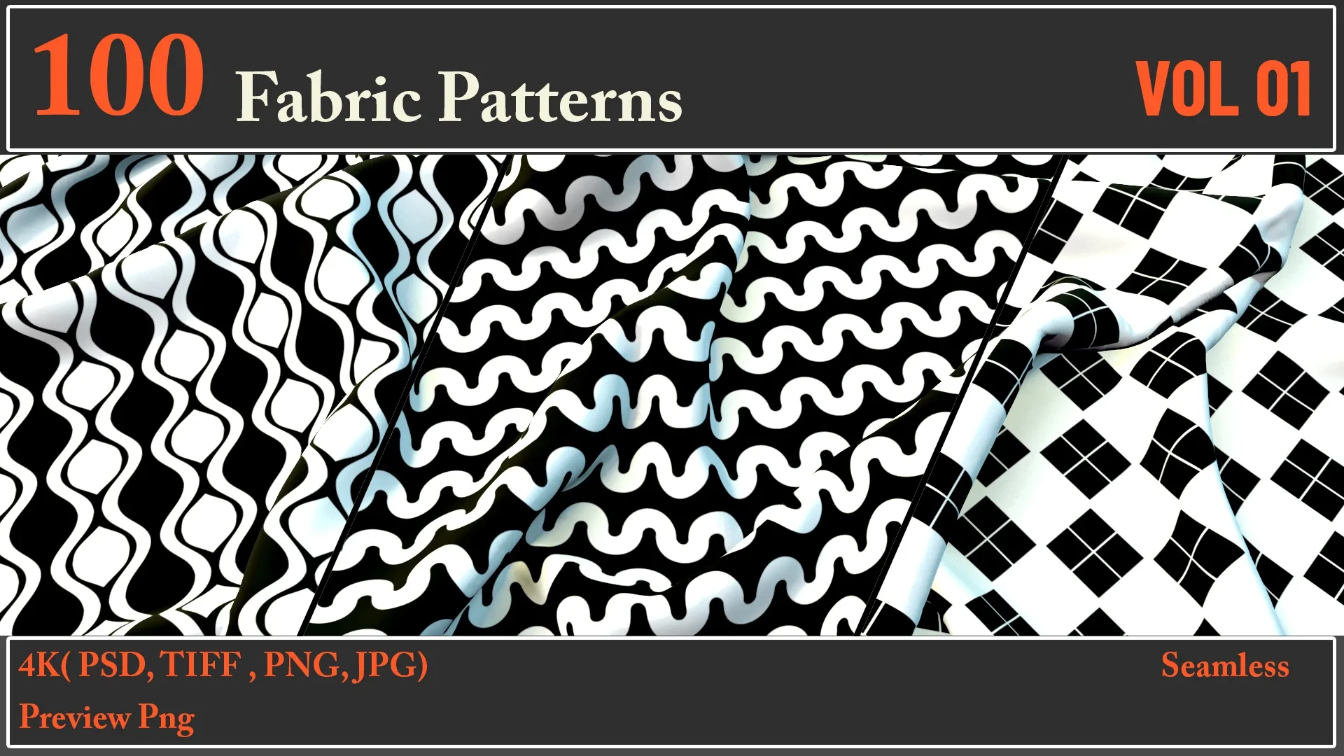 100 Fabric Pattern VOL 01 Texture - FlippedNormals