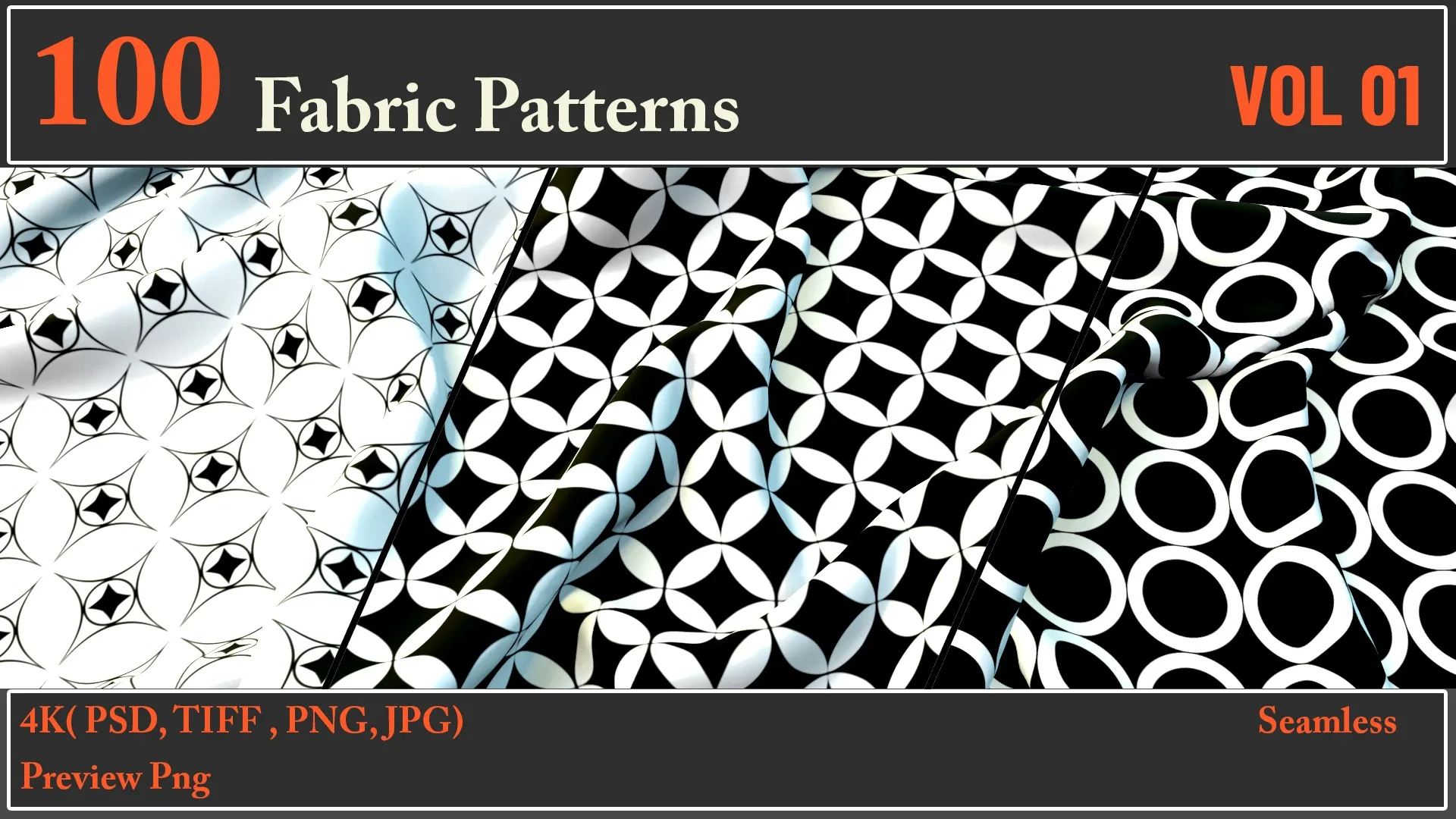 100 Fabric Pattern VOL 01 Texture - FlippedNormals