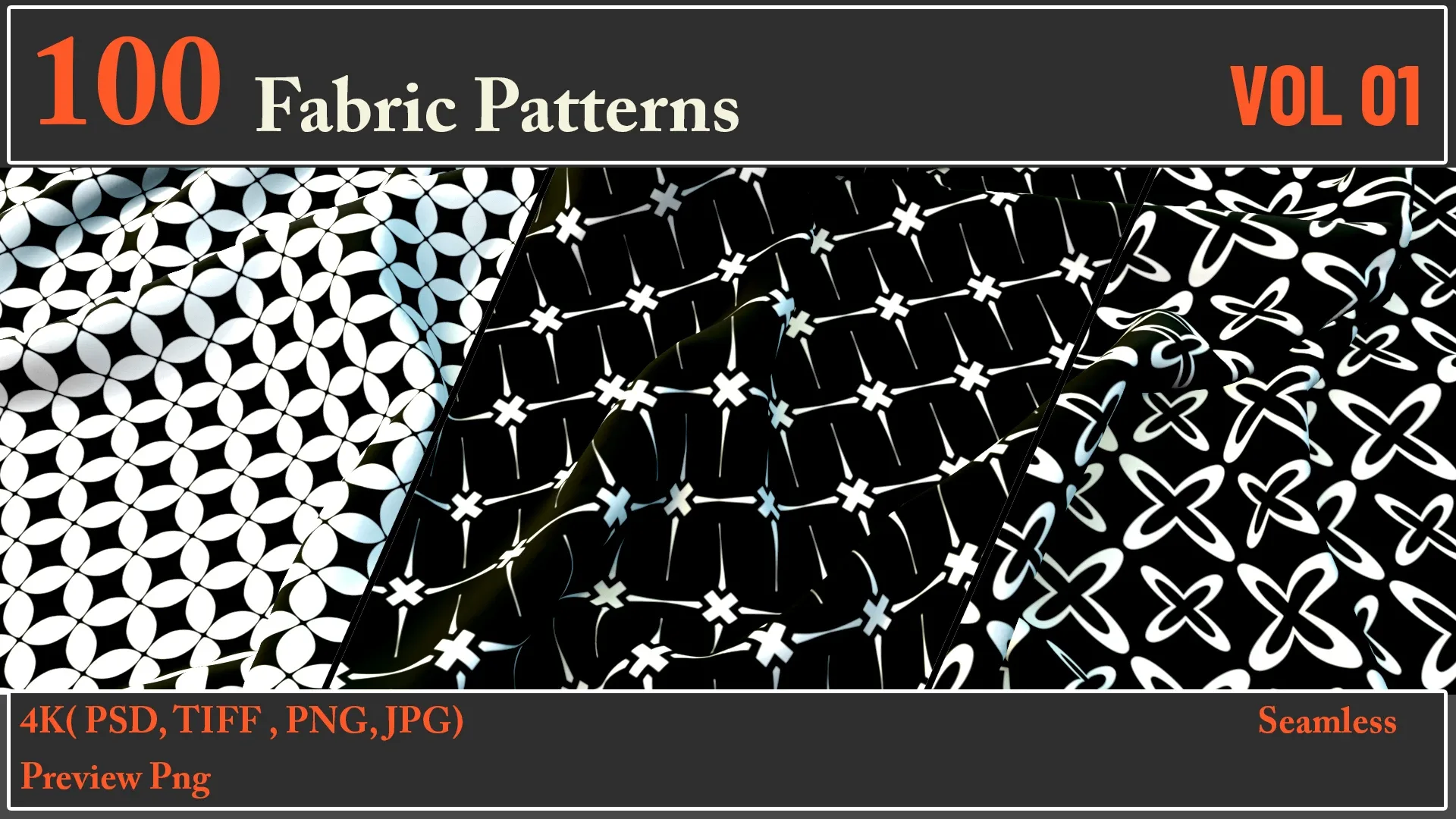 100 Fabric Pattern VOL 01 Texture - FlippedNormals
