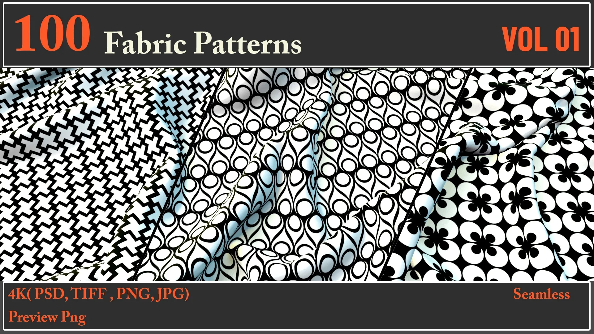 100 Fabric Pattern VOL 01 Texture - FlippedNormals