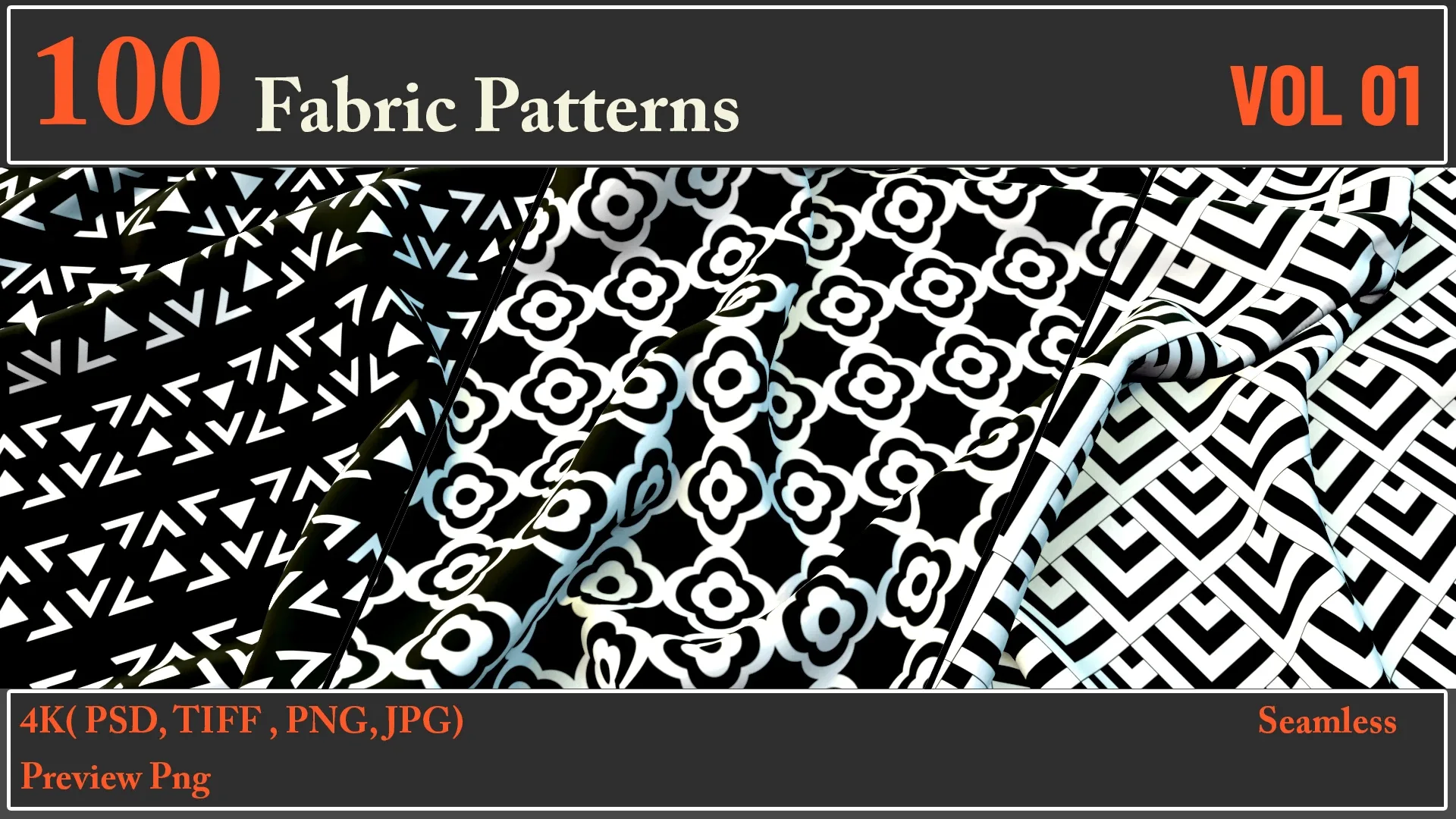 100 Fabric Pattern VOL 01 Texture - FlippedNormals