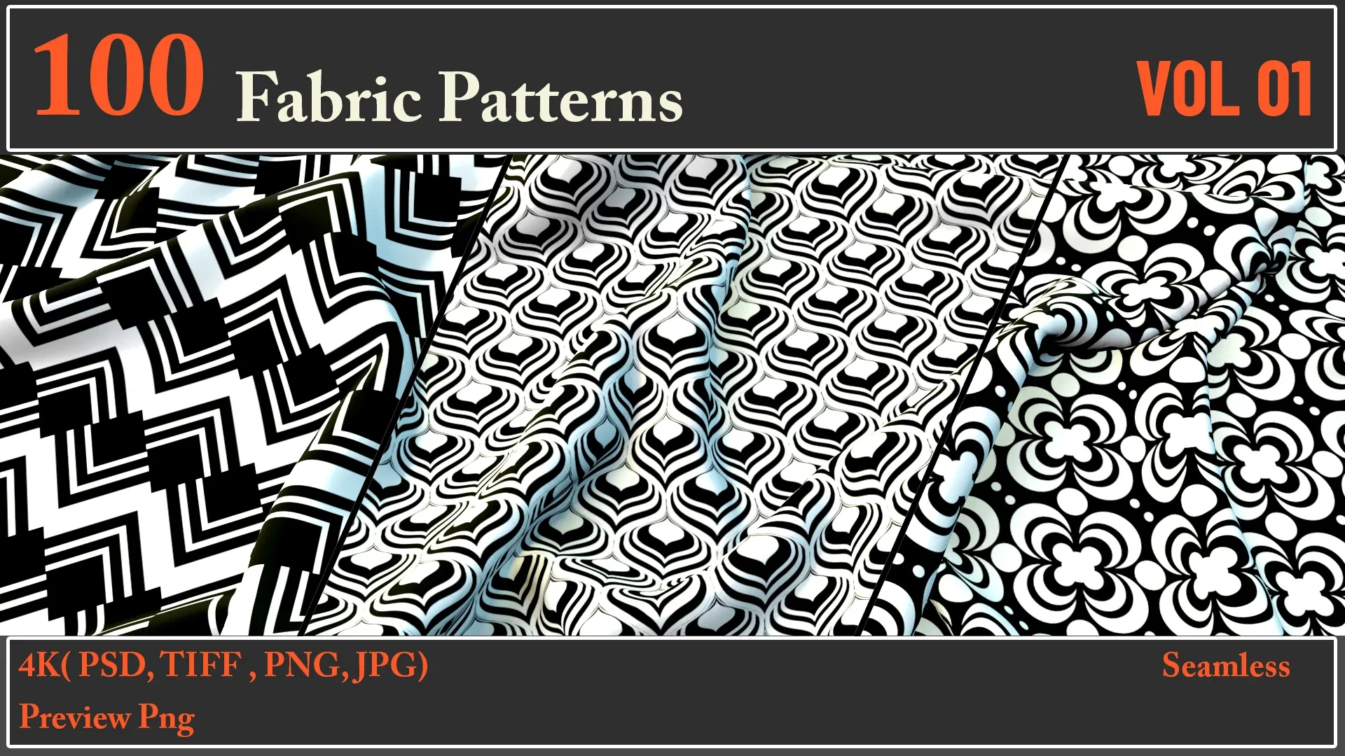 100 Fabric Pattern VOL 01 Texture - FlippedNormals