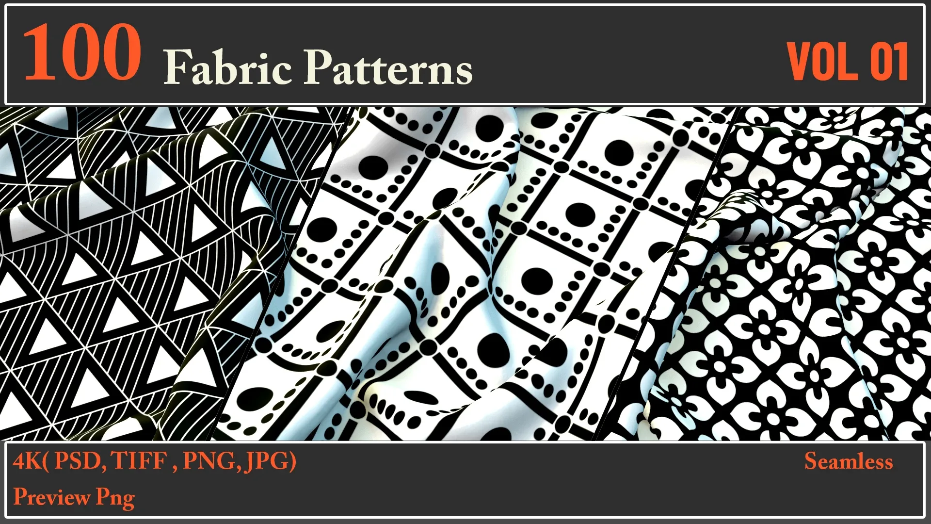 100 Fabric Pattern VOL 01 Texture - FlippedNormals