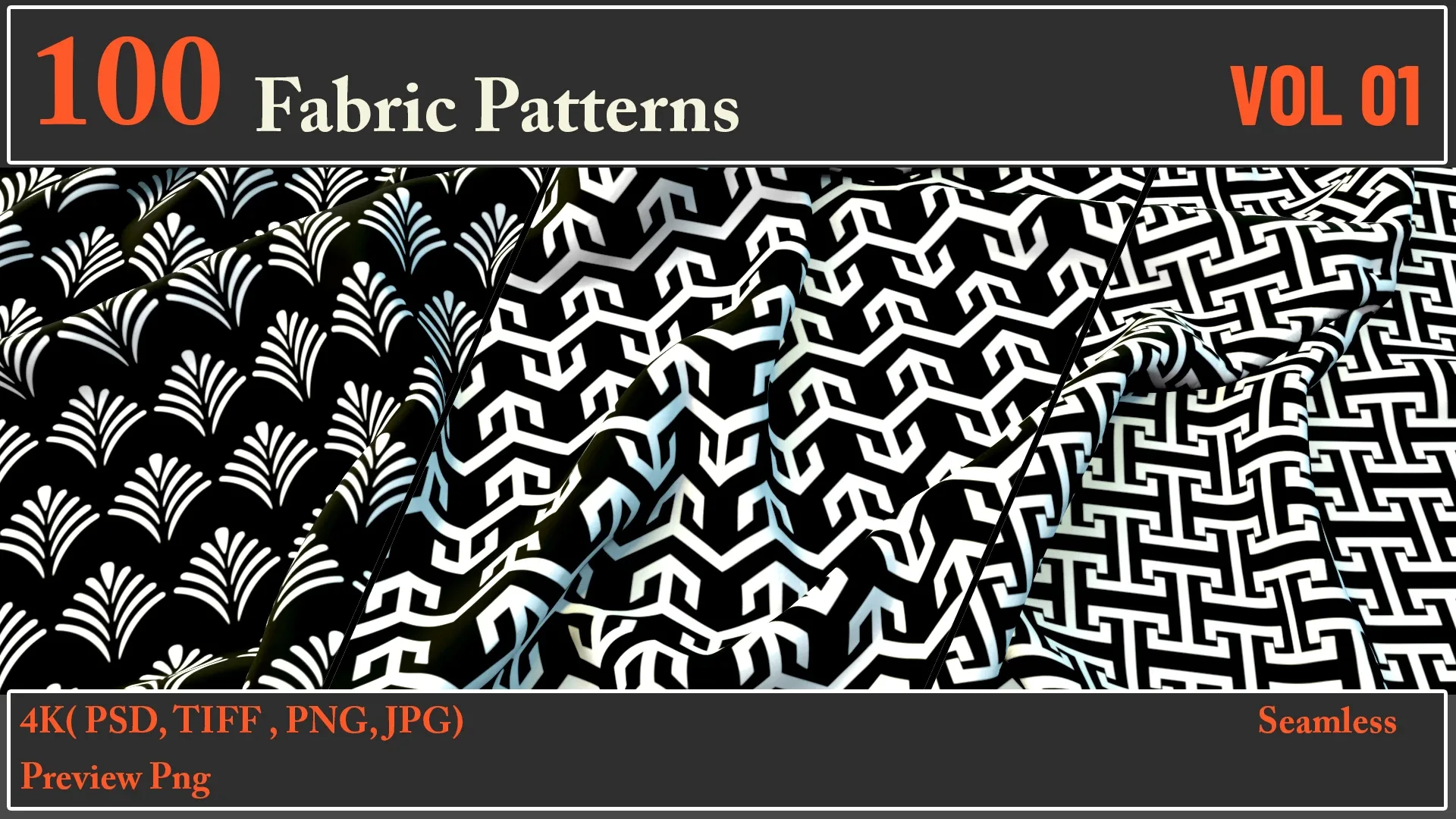 100 Fabric Pattern VOL 01 Texture - FlippedNormals