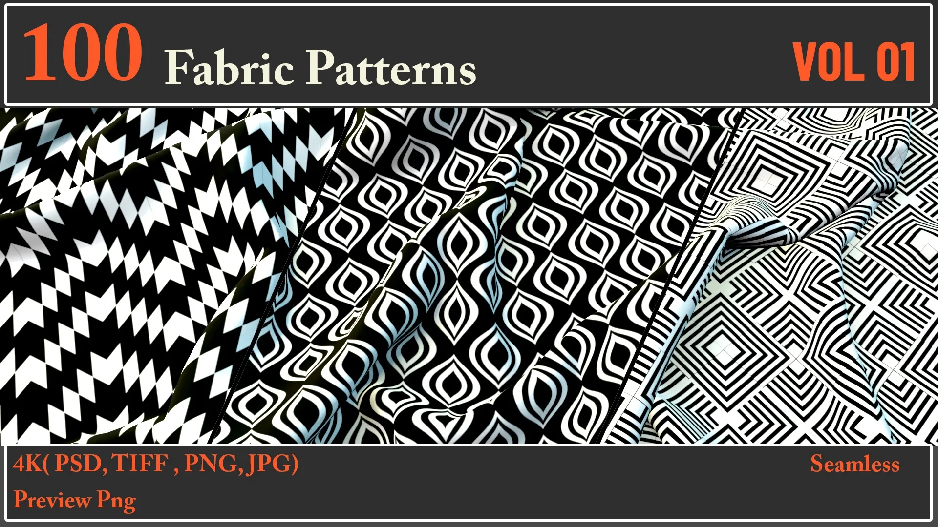 100 Fabric Pattern VOL 01 Texture - FlippedNormals