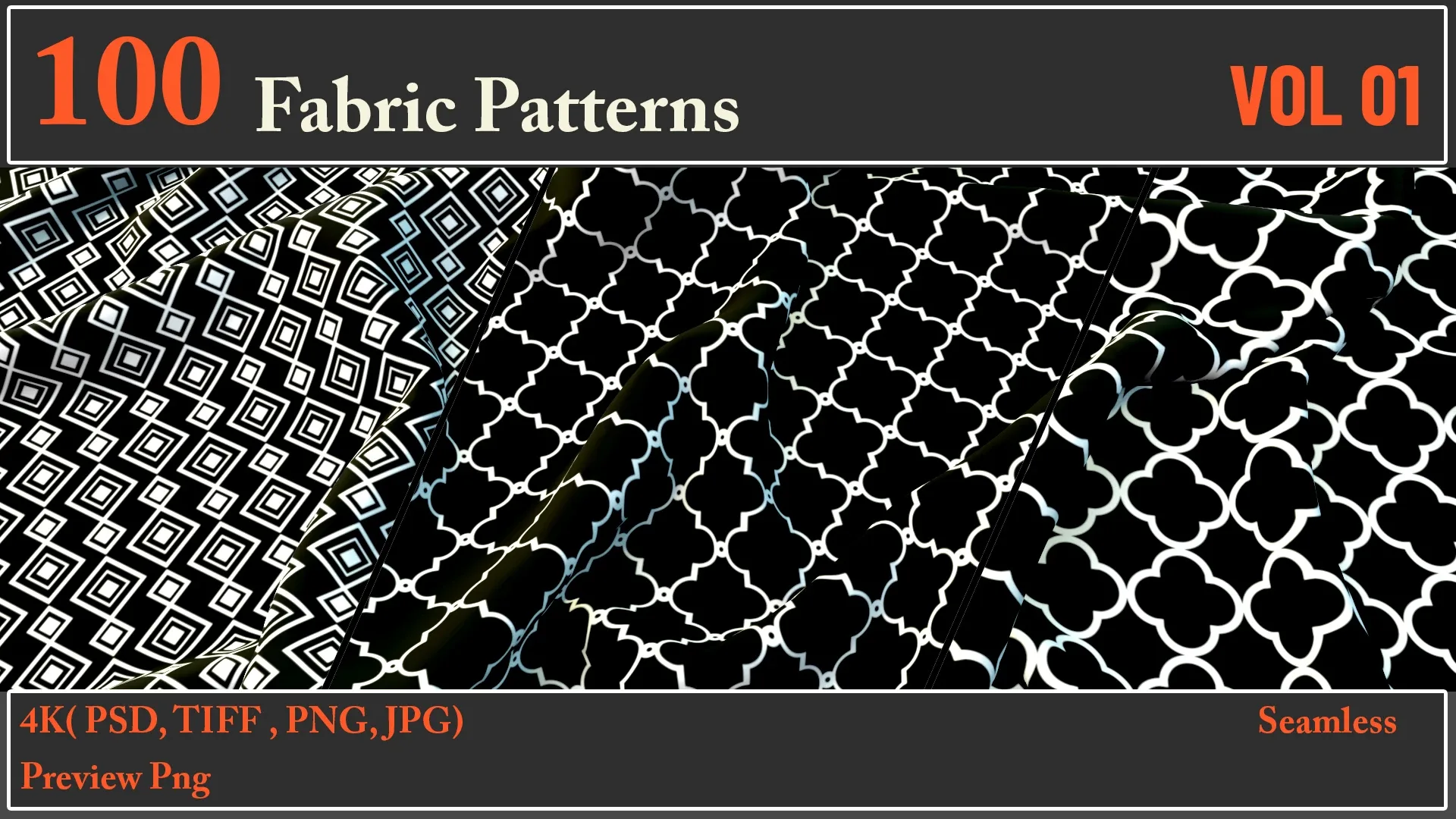 100 Fabric Pattern VOL 01 Texture - FlippedNormals