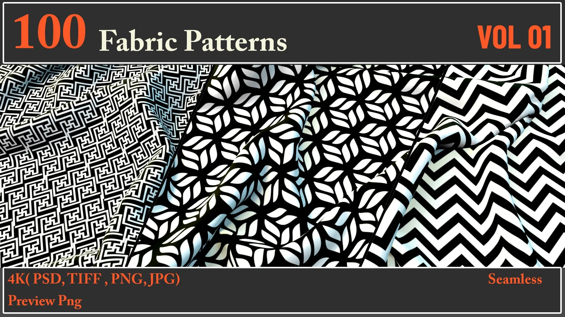 100 Fabric Pattern VOL 01 Texture - FlippedNormals