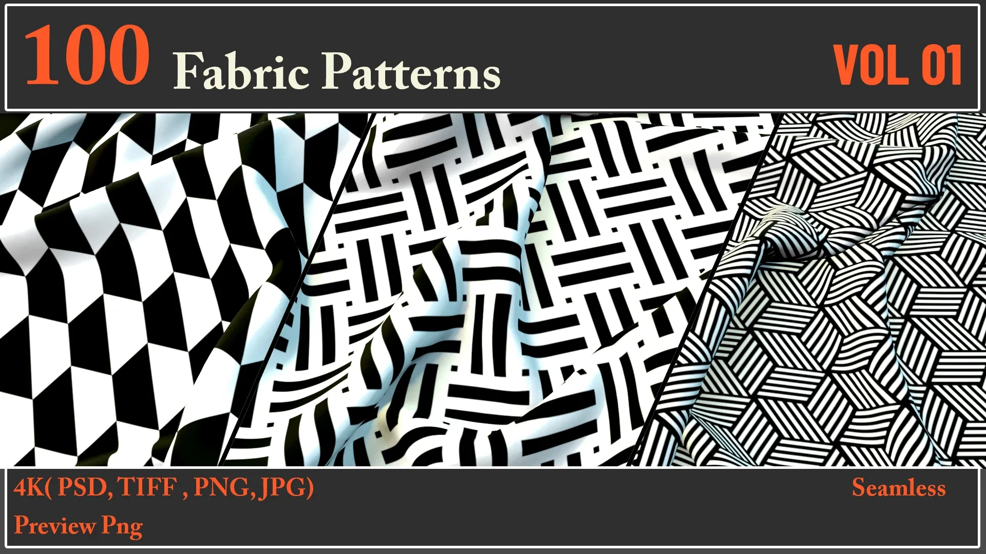 100 Fabric Pattern VOL 01 Texture - FlippedNormals