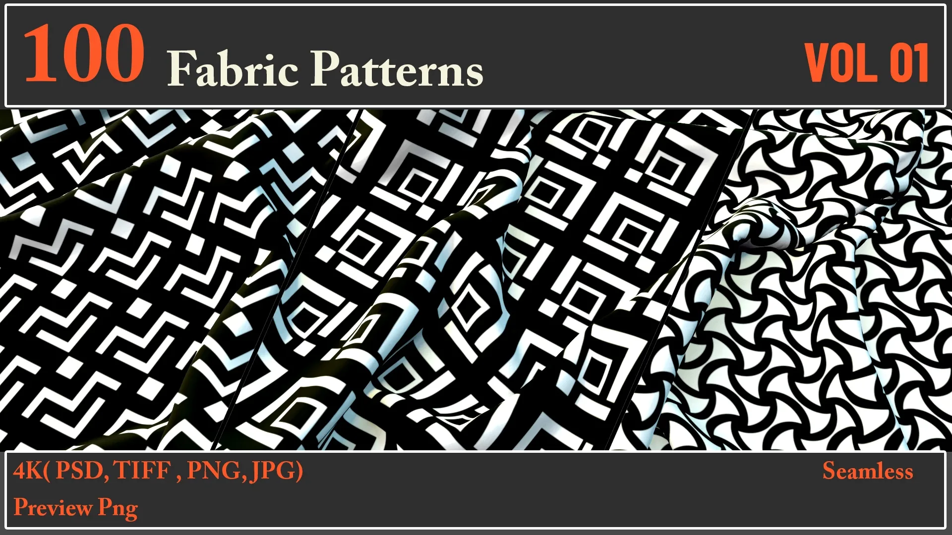 100 Fabric Pattern VOL 01 Texture - FlippedNormals
