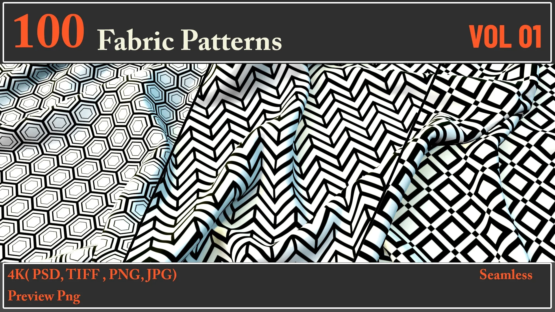 100 Fabric Pattern VOL 01 Texture - FlippedNormals