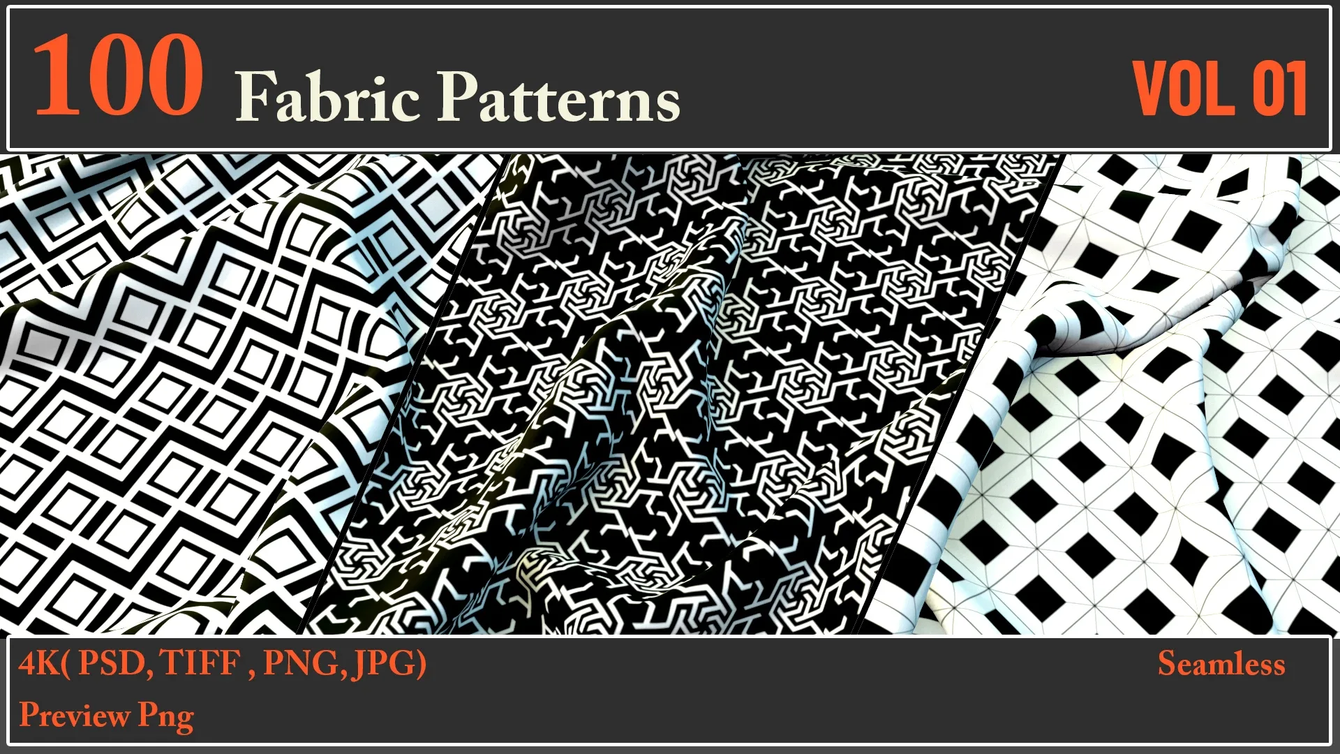 100 Fabric Pattern VOL 01 Texture - FlippedNormals