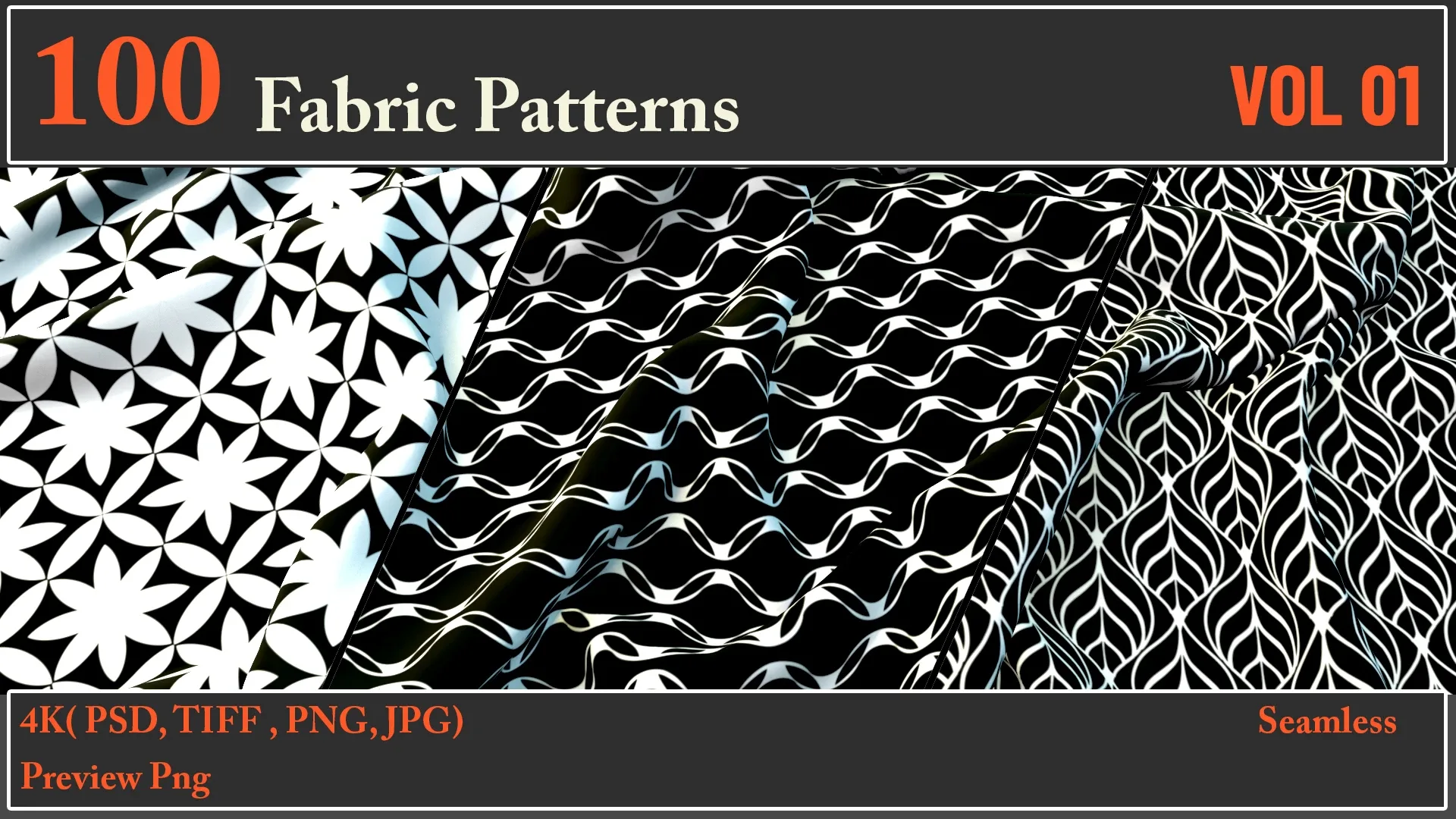 100 Fabric Pattern VOL 01 Texture - FlippedNormals