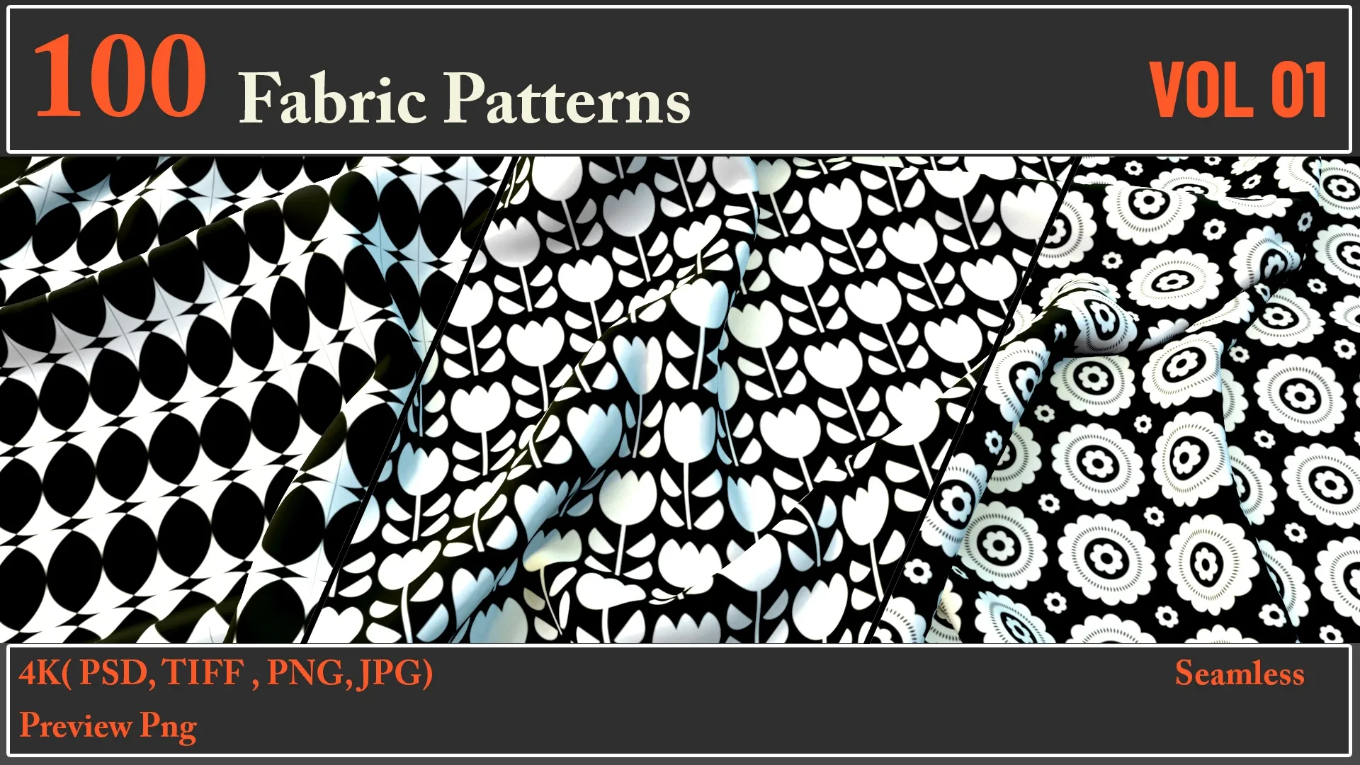 100 Fabric Pattern VOL 01 Texture - FlippedNormals