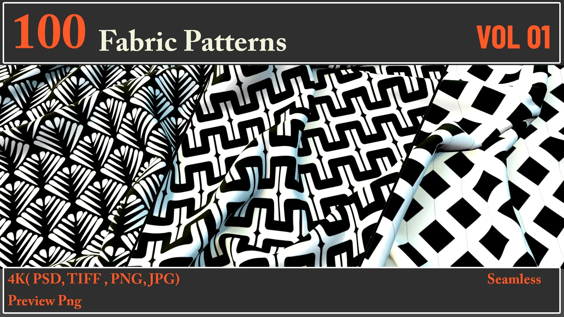 100 Fabric Pattern VOL 01 Texture - FlippedNormals