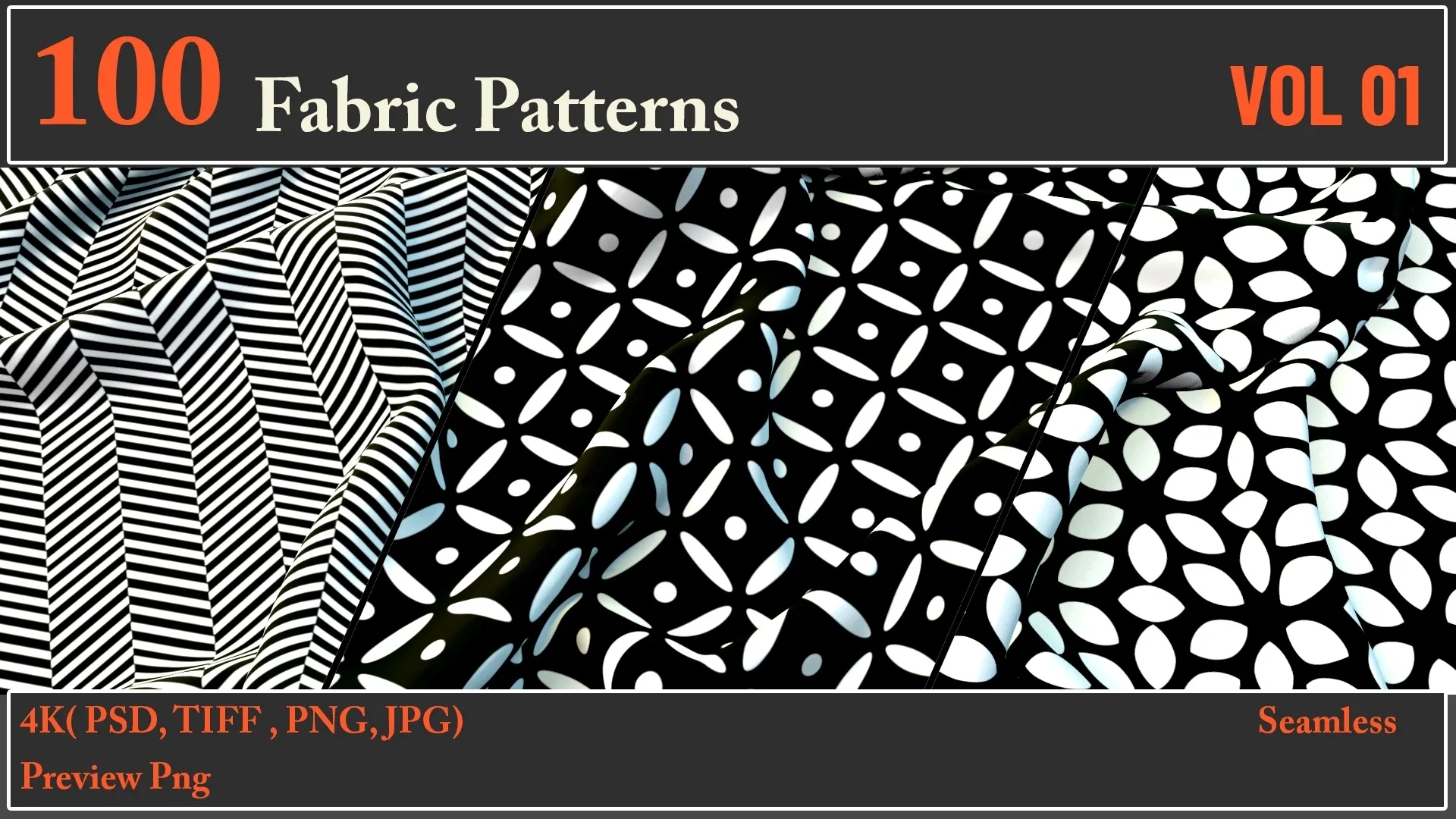 100 Fabric Pattern VOL 01 Texture - FlippedNormals