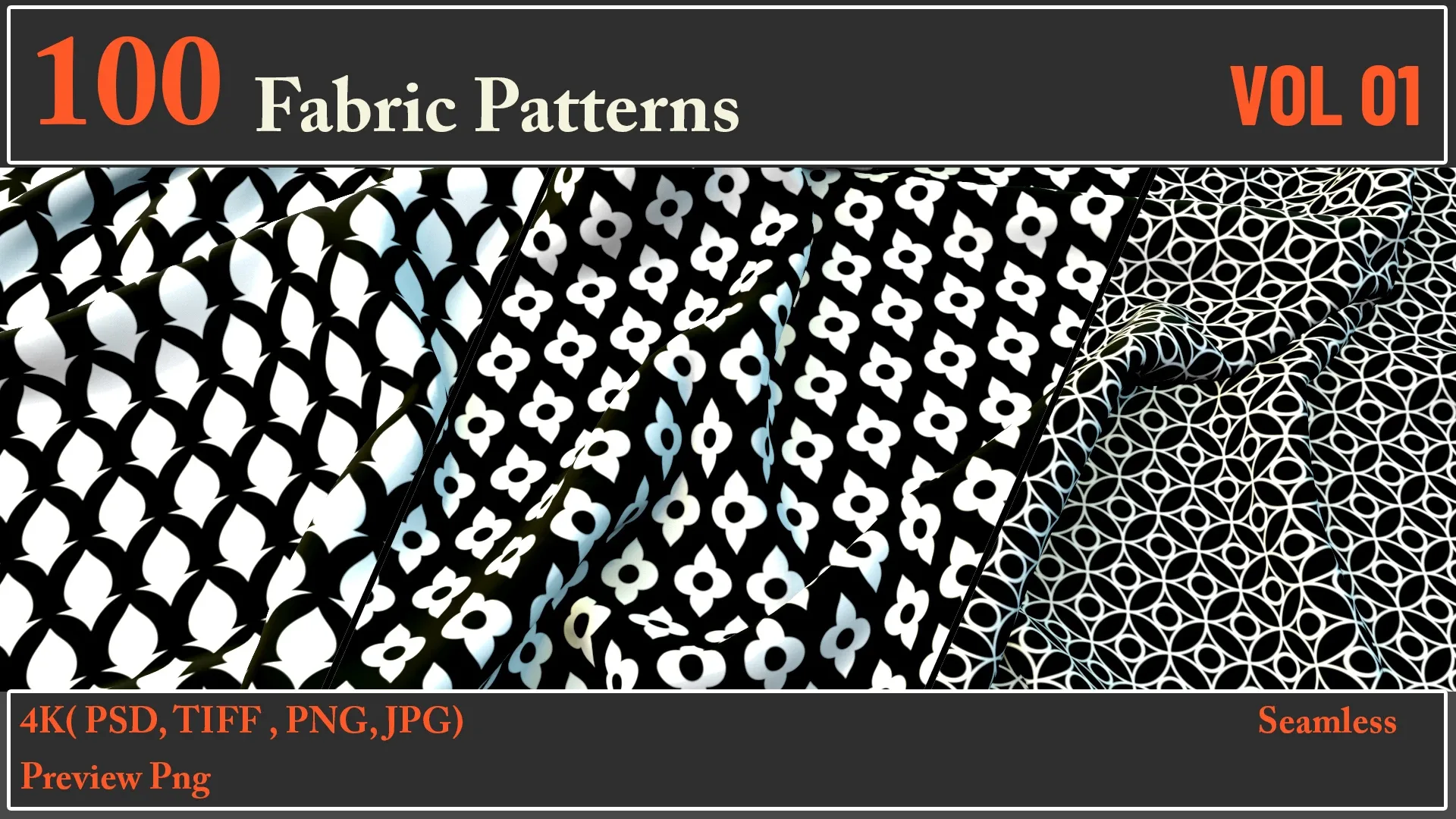 100 Fabric Pattern VOL 01 Texture - FlippedNormals