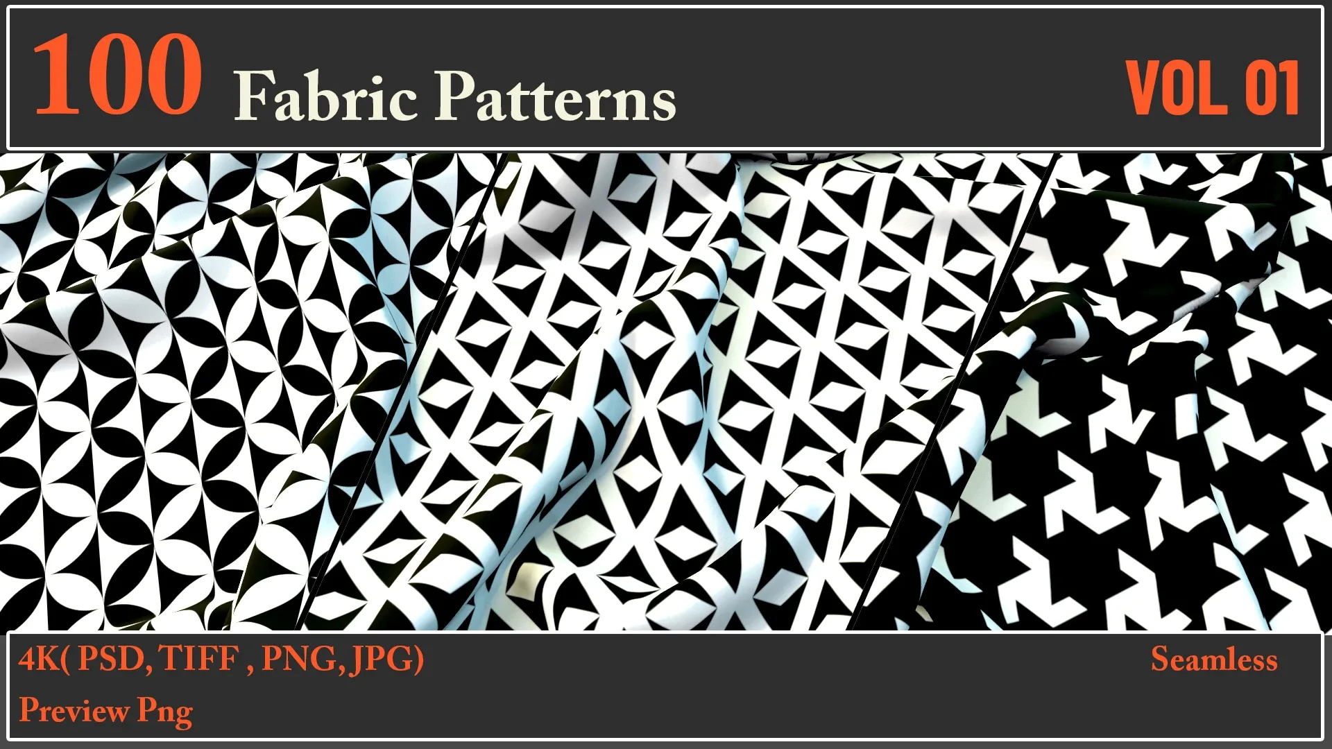 100 Fabric Pattern VOL 01 Texture - FlippedNormals