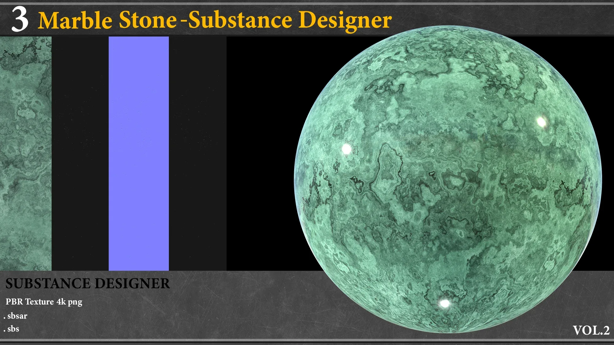 3 Marble Stone Material_Substance - FlippedNormals