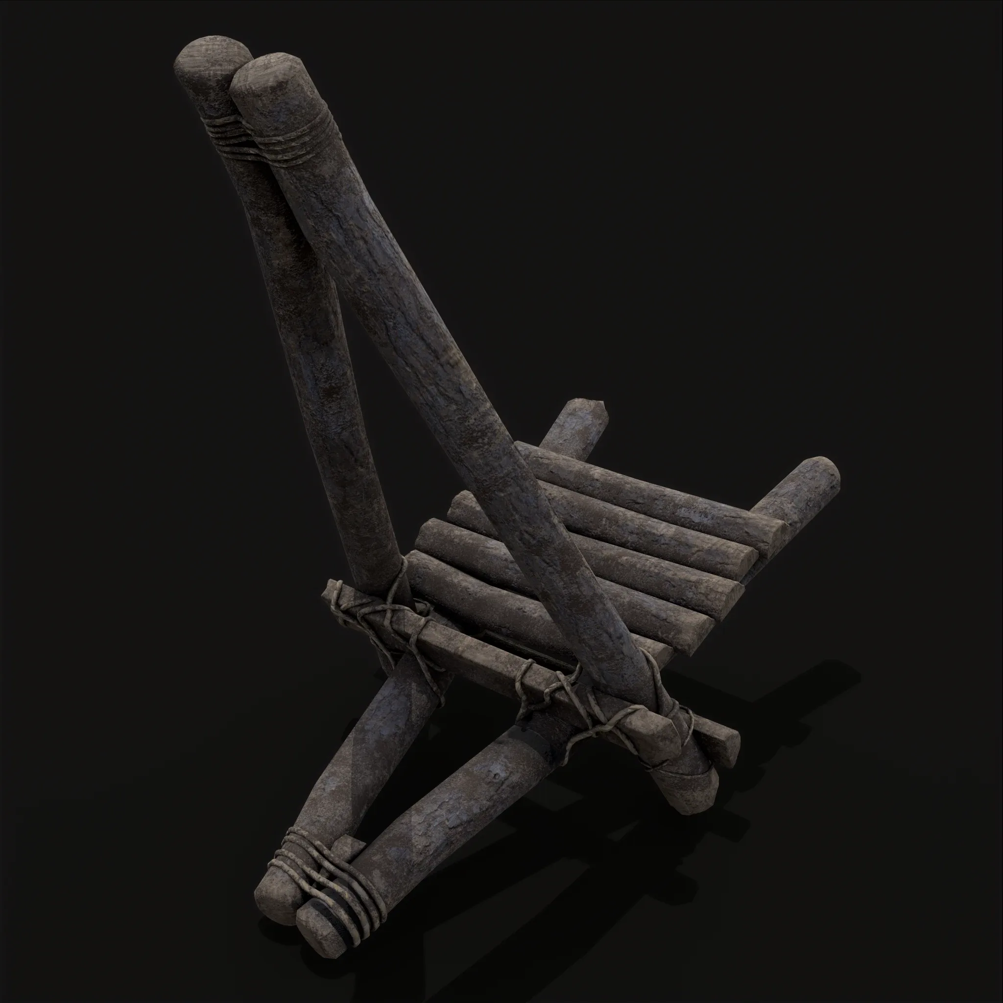 Primitive Lean To Log Chair - FlippedNormals