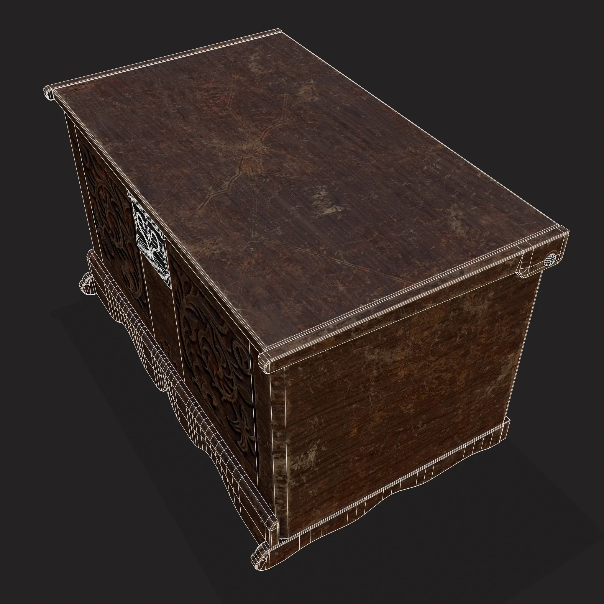 Small Rustic Medieval Wooden Chest - FlippedNormals